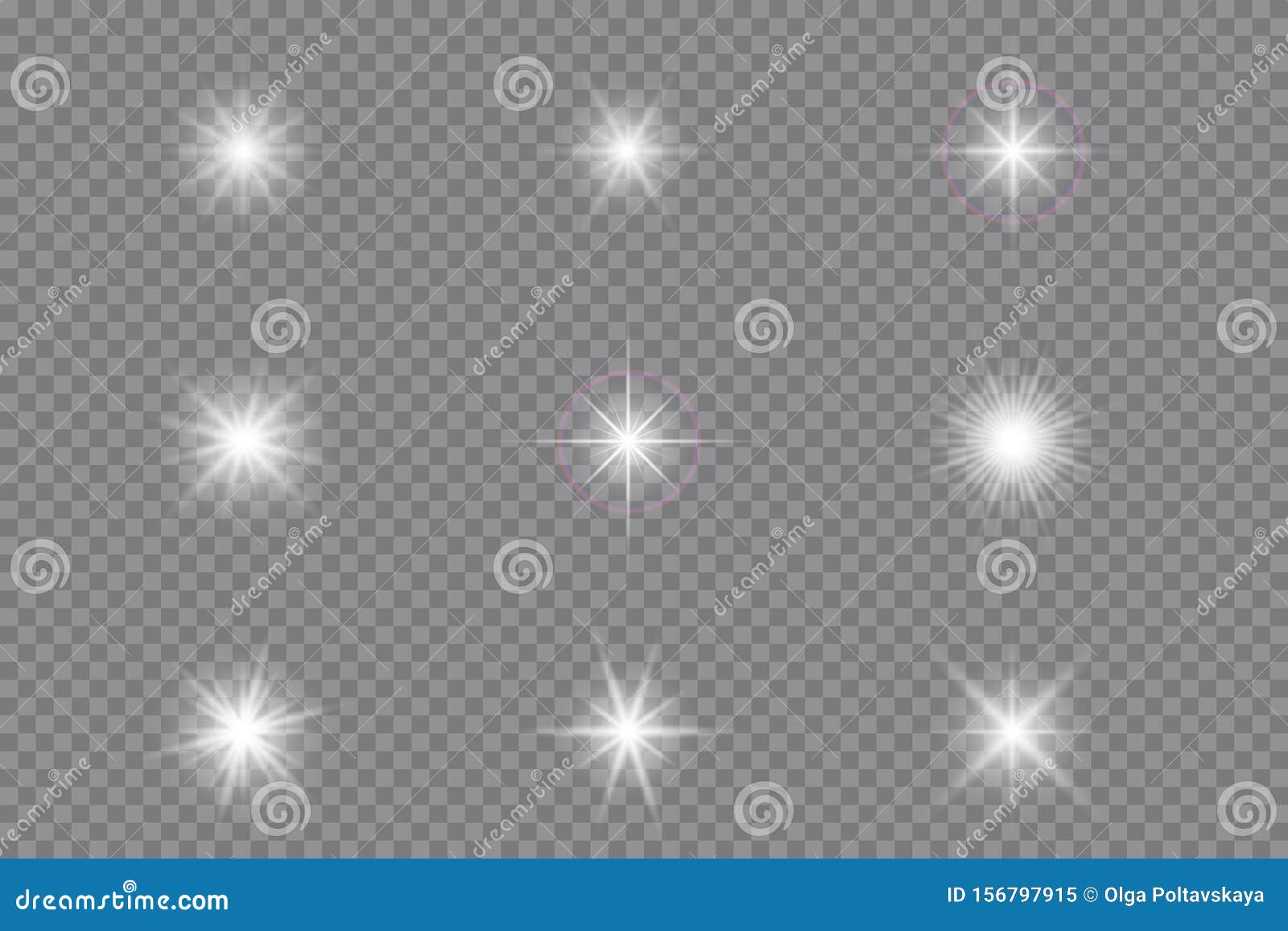 The Effect of White and Transparent Glare Stock Vector - Illustration ...