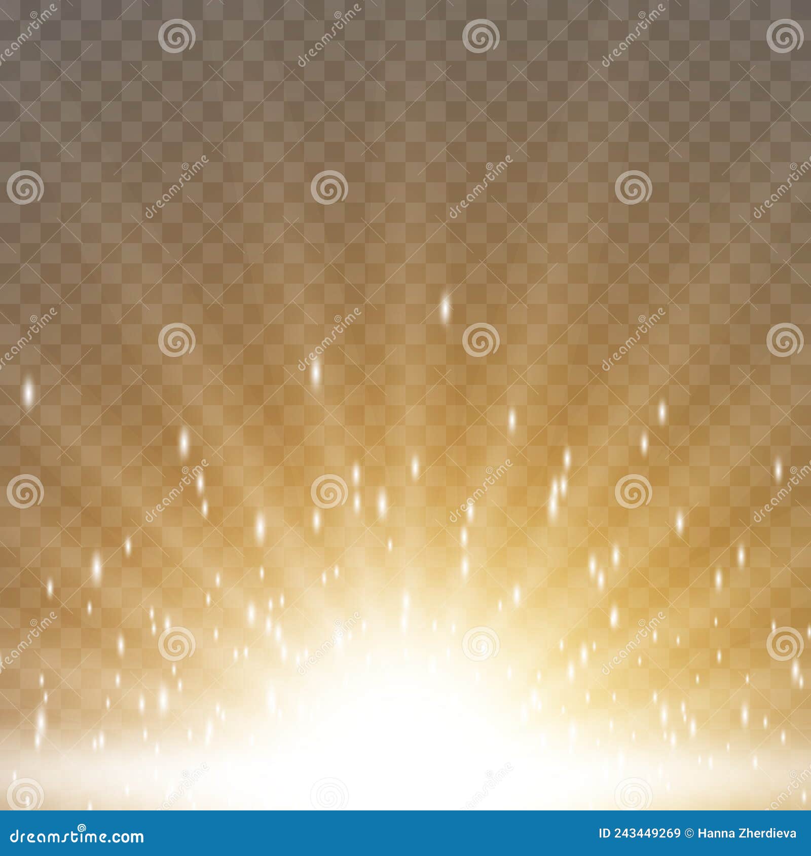 The Effect of Yellow Warm Light, Sun Rays, Rays on a Transparent ...