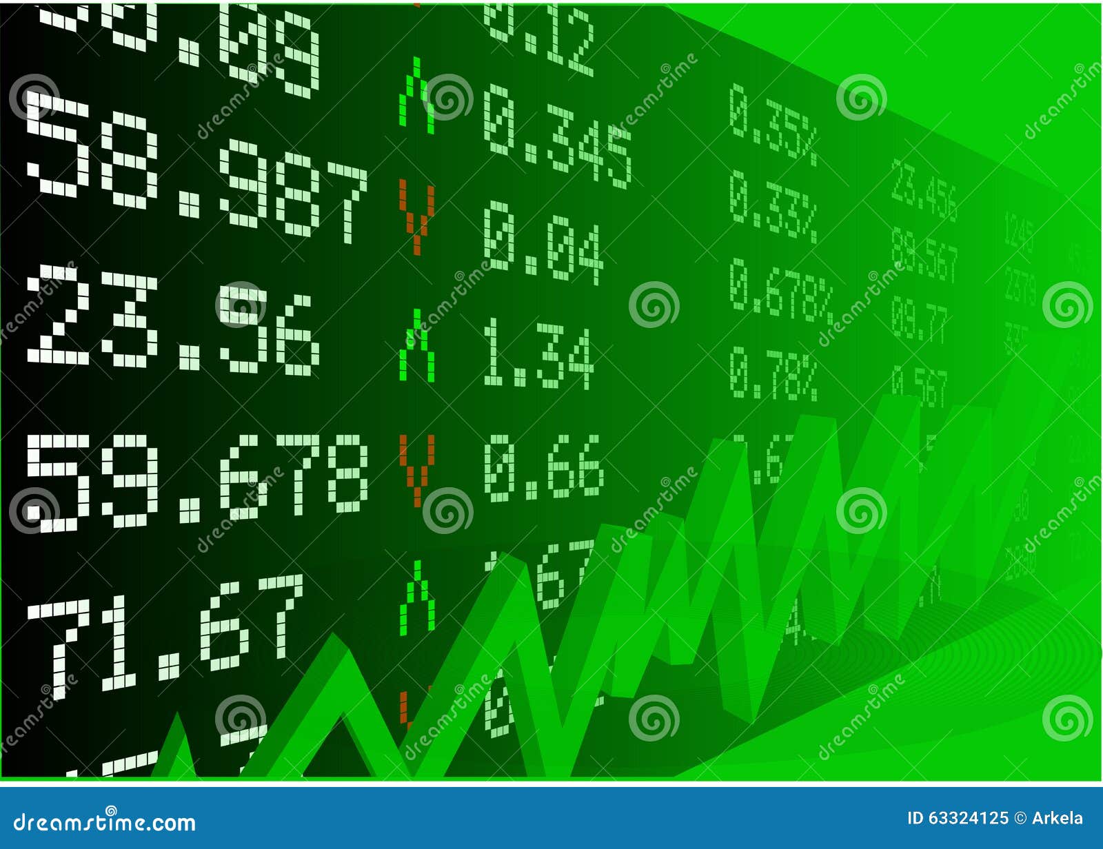 Effectenbeurs Met Aantallen Vector Illustratie - Illustration of ...