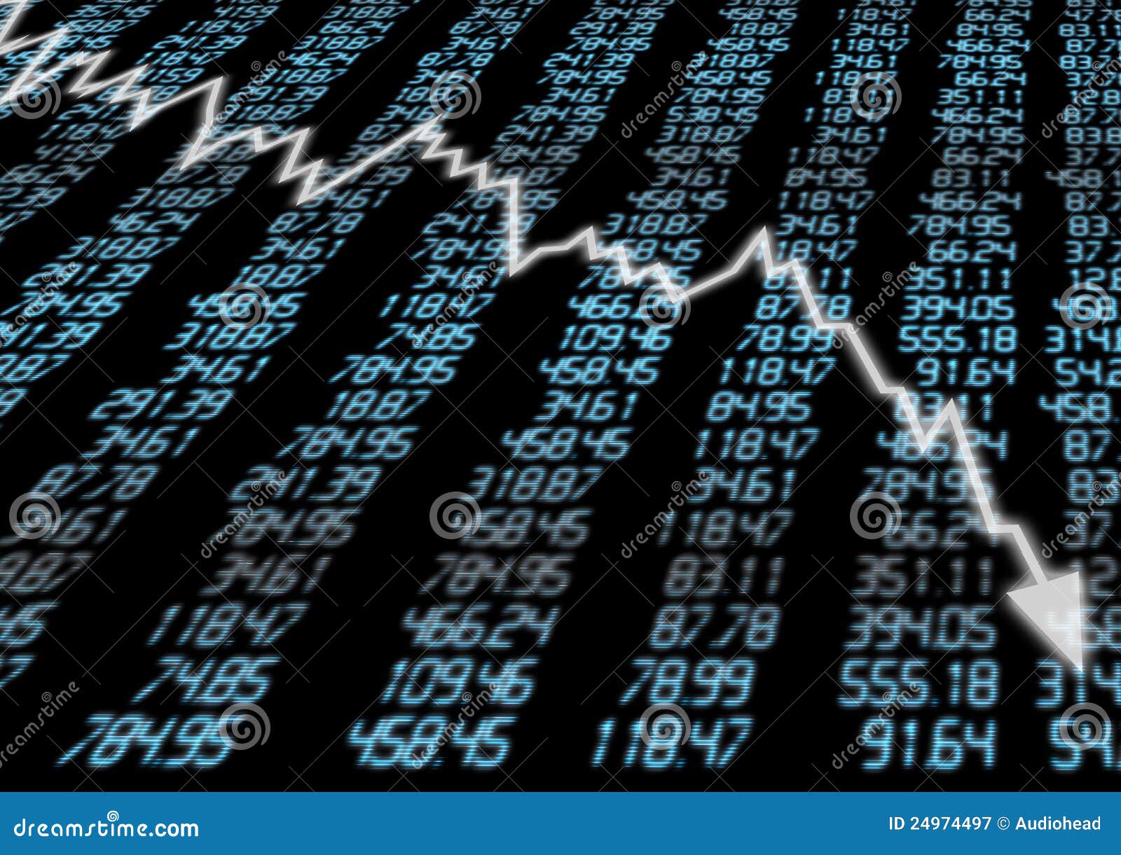 Effectenbeurs neer stock illustratie. Illustration of economisch - 24974497