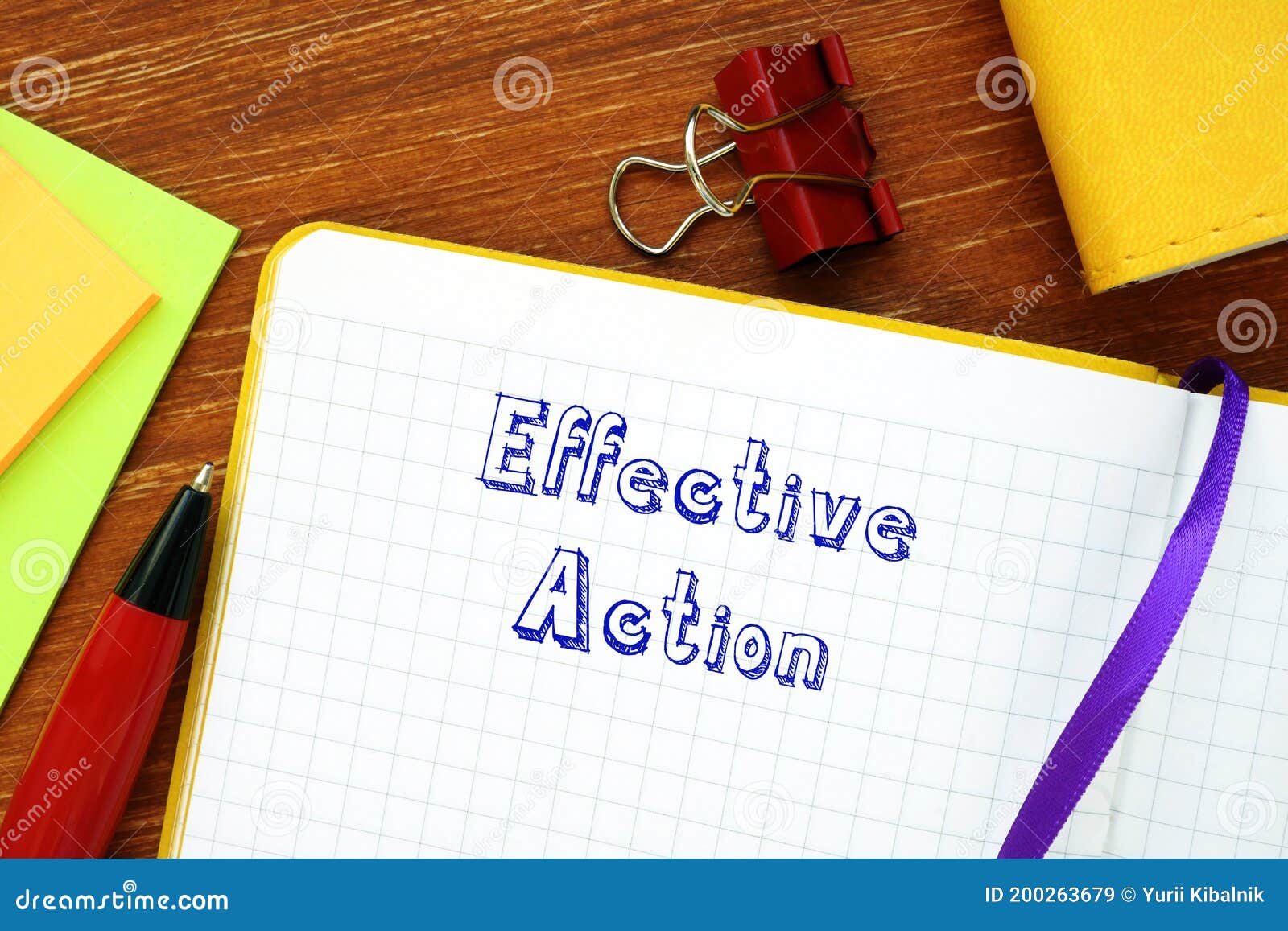 Effective Action Inscription on the Piece of Paper Stock Image - Image ...