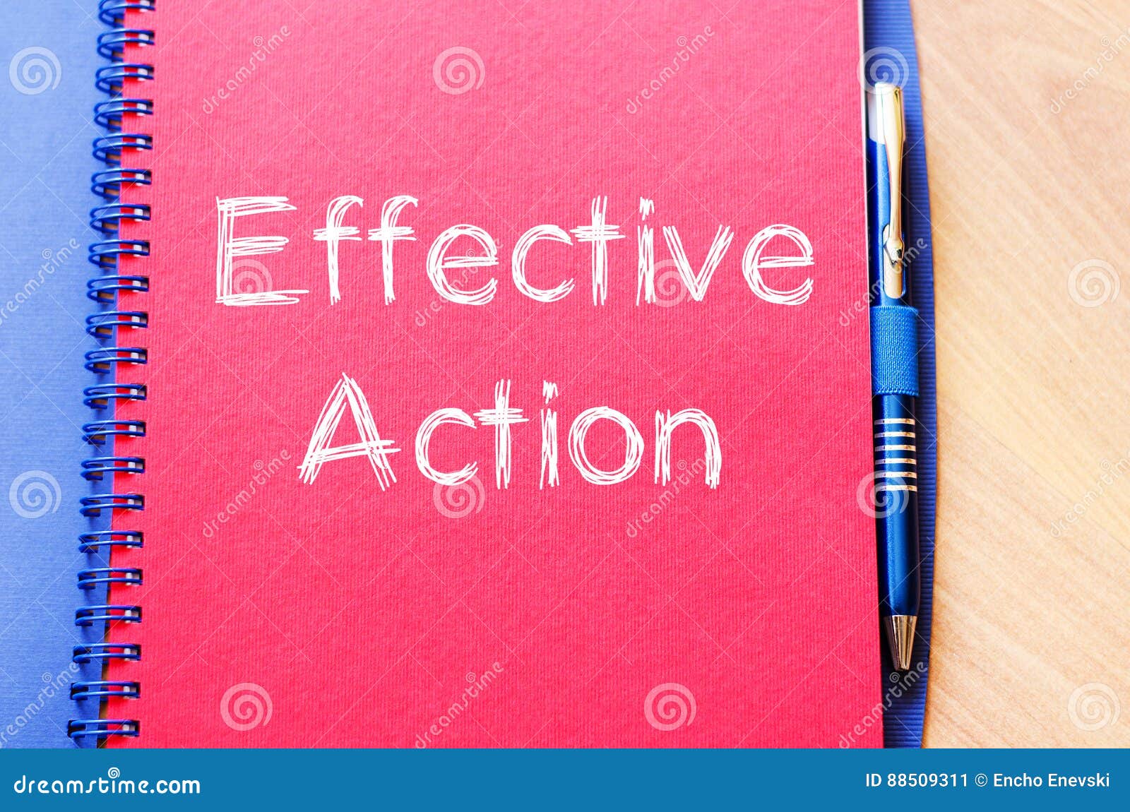 Effective Action Write on Notebook Stock Image - Image of improve ...