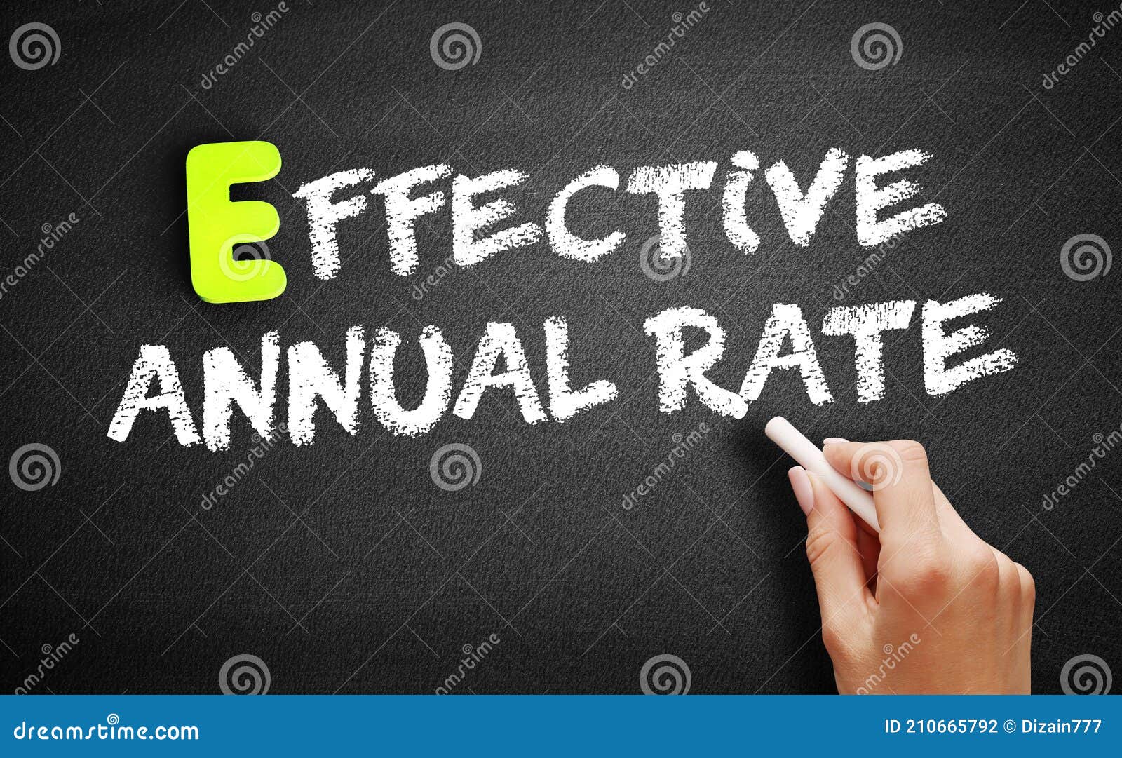 Effective Annual Rate on Blackboard, Business Concept Stock Photo ...