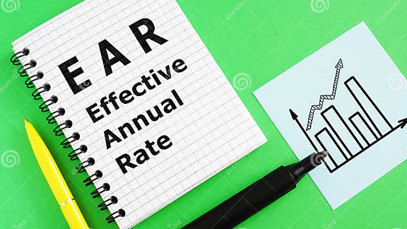 Effective Annual Rate EAR is Shown Using the Text Stock Photo - Image ...