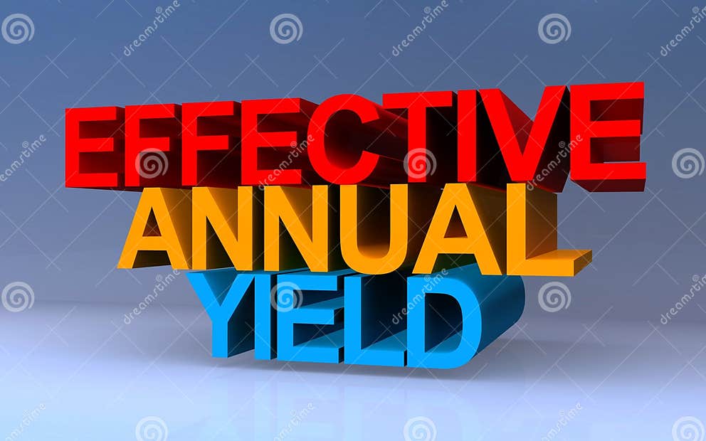 Effective Annual Yield on Blue Stock Illustration - Illustration of ...