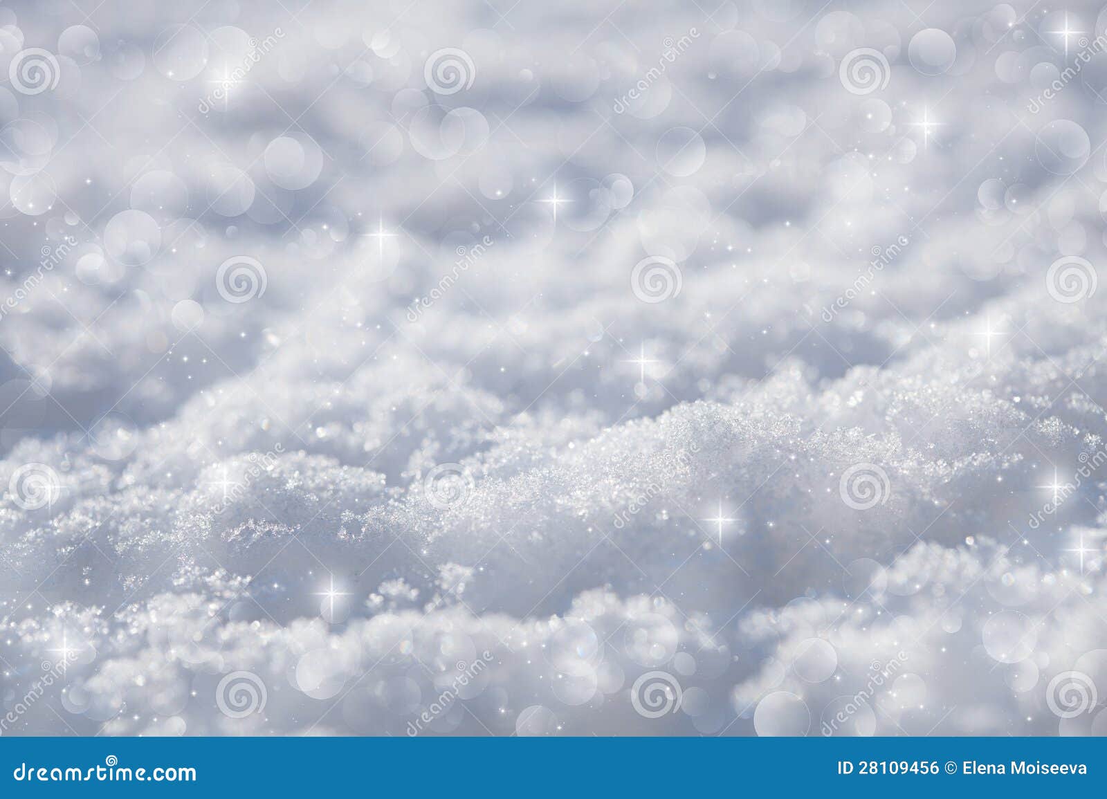Effective Blue Snow Background Stock Photo - Image of glitter, blurred ...