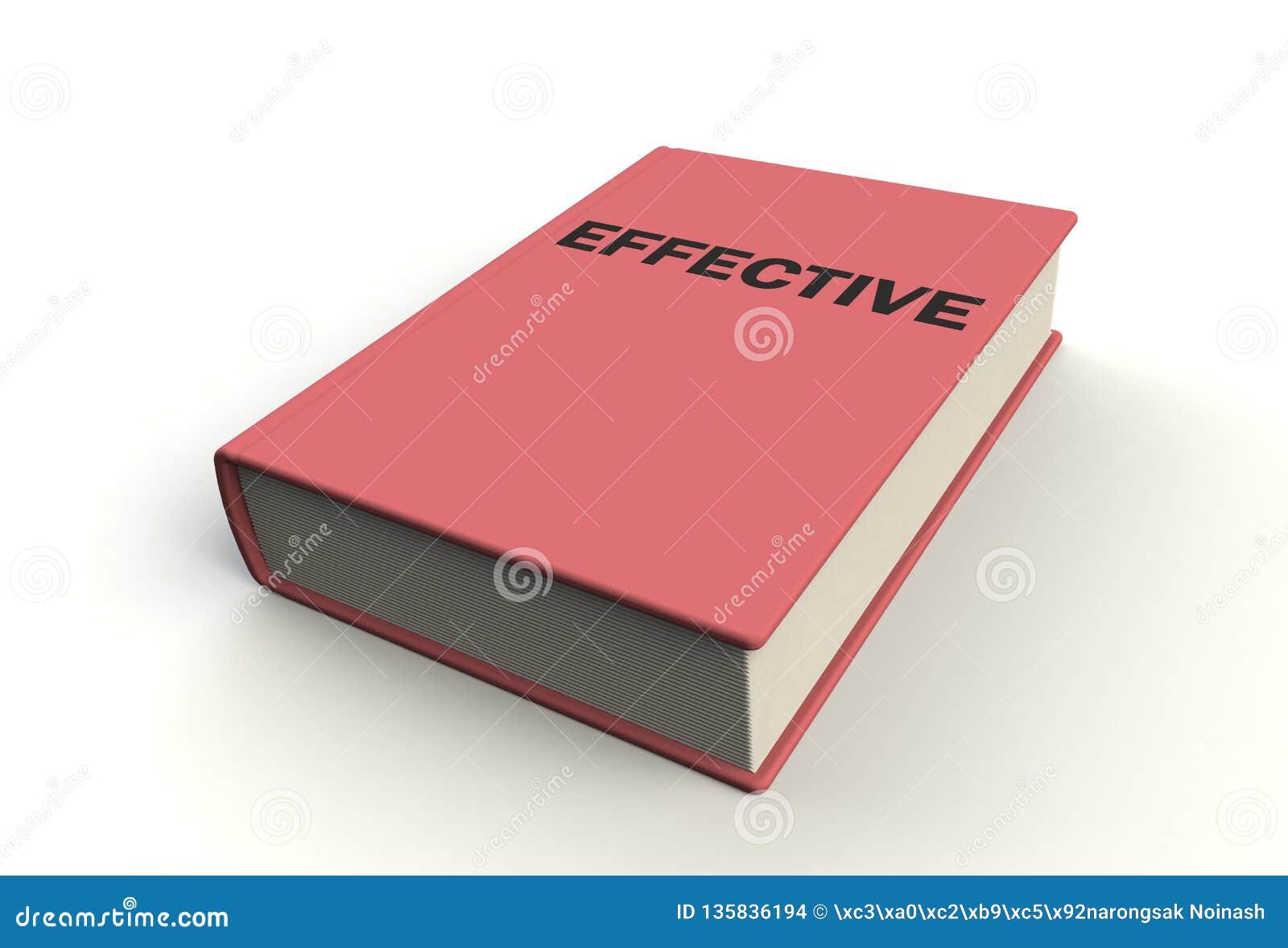 Effective Book on White Background Stock Illustration - Illustration of ...