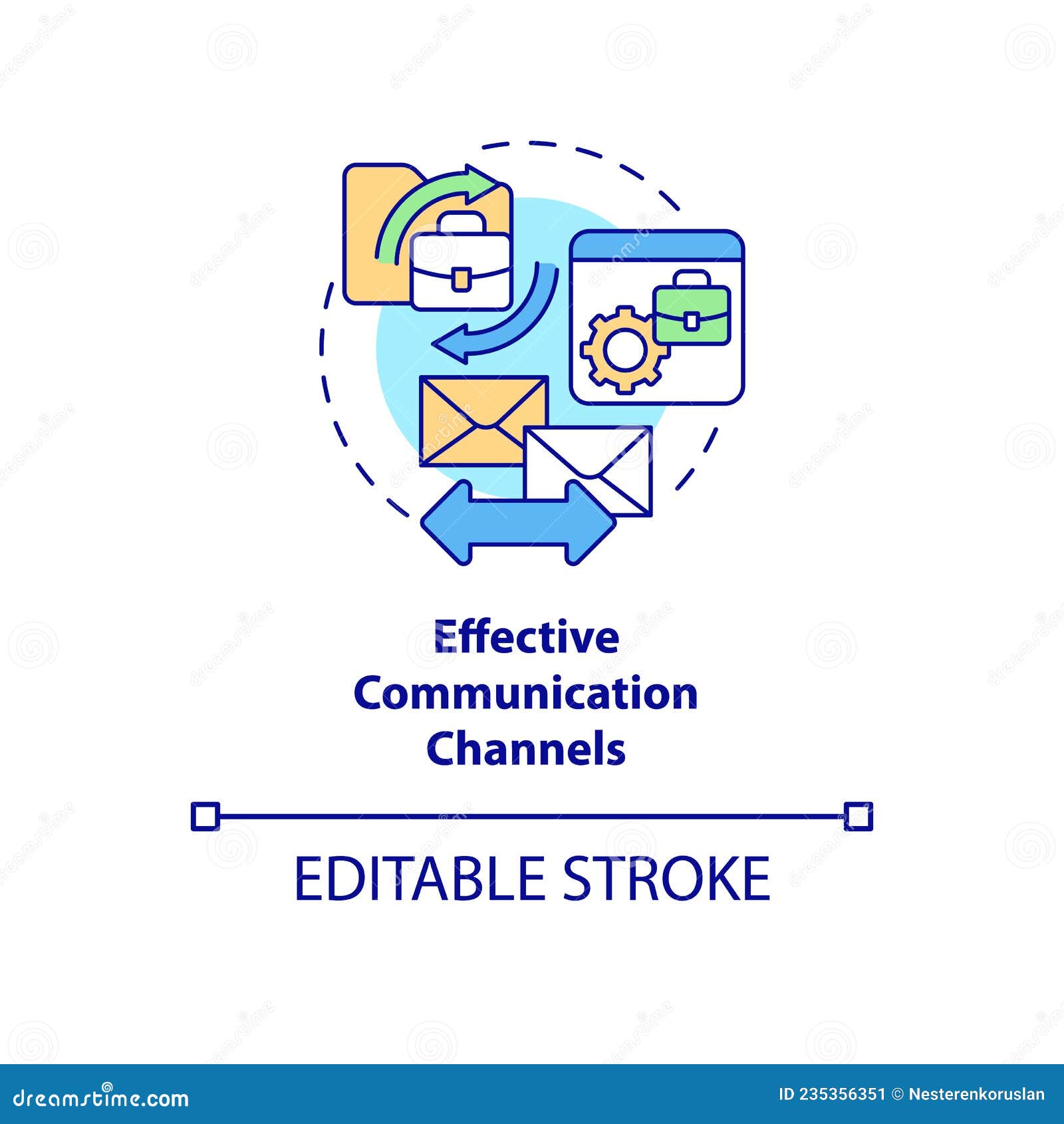 Effective Communication Channels Concept Icon Stock Vector ...