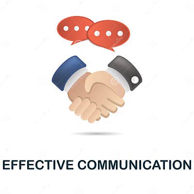Effective Communication Icon. 3d Illustration from Data Science ...
