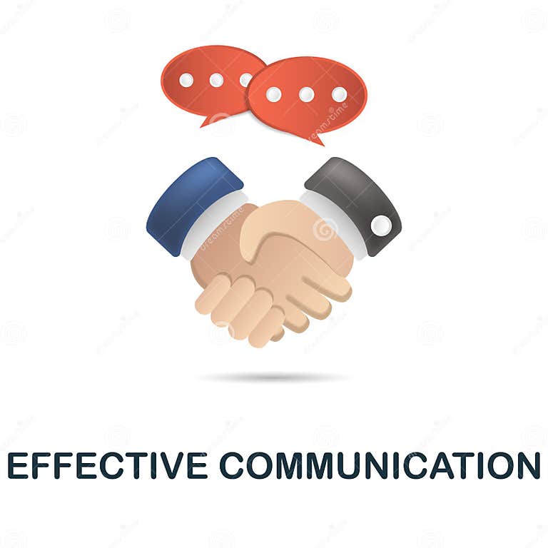 Effective Communication Icon. 3d Illustration from Data Science ...