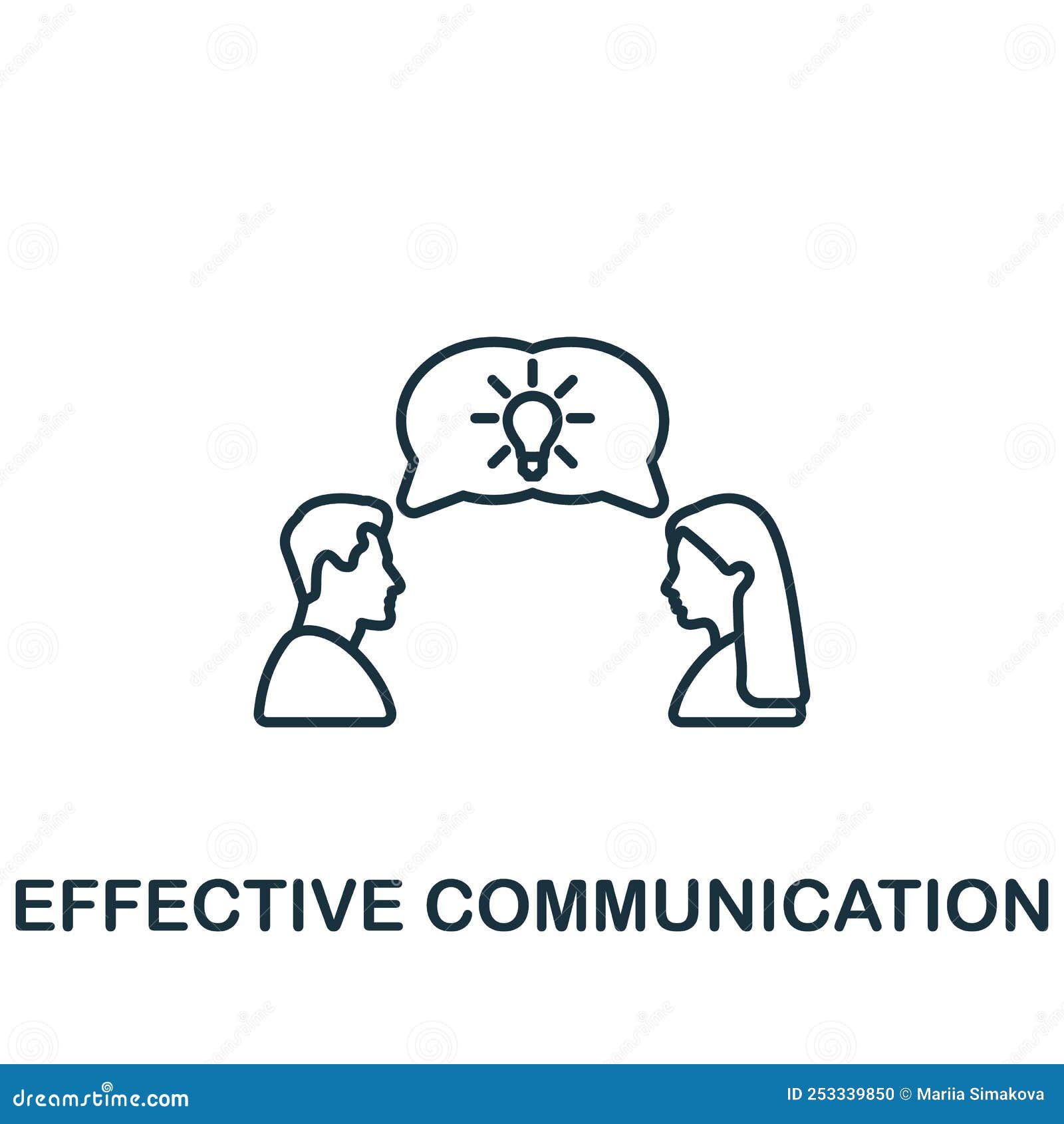 Effective Communication Icon. Monochrome Simple Line Data Science Icon ...