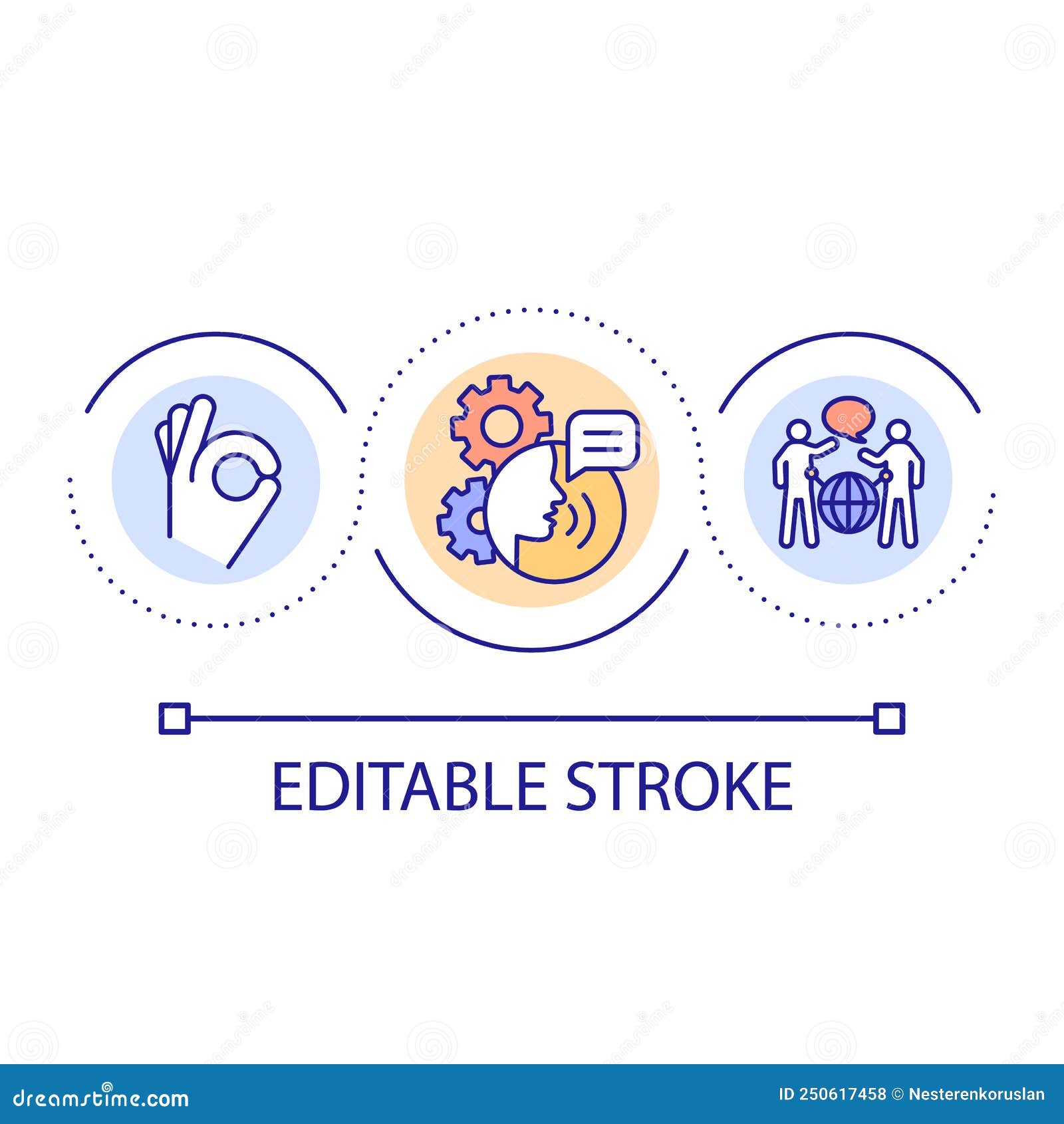 Effective Communication Skills Loop Concept Icon Stock Vector ...