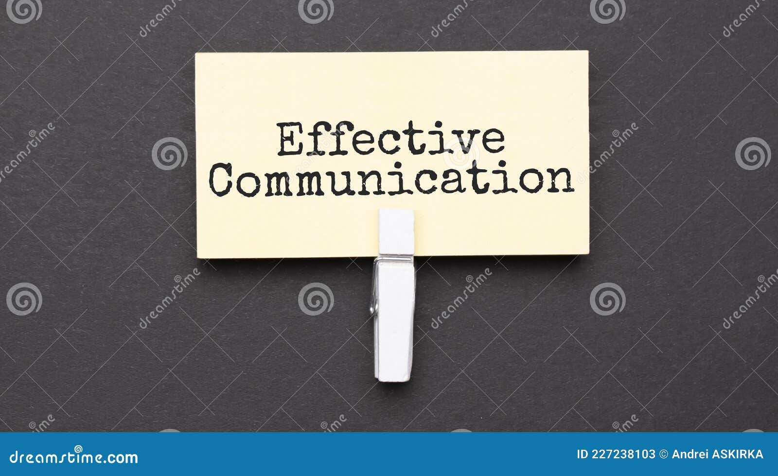 Effective Communication Text on Paper with Wihte Clip. on Black ...