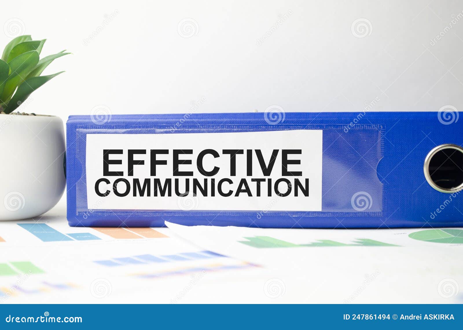 Effective Communication Text Written on a Blue File Folder Stock Photo ...
