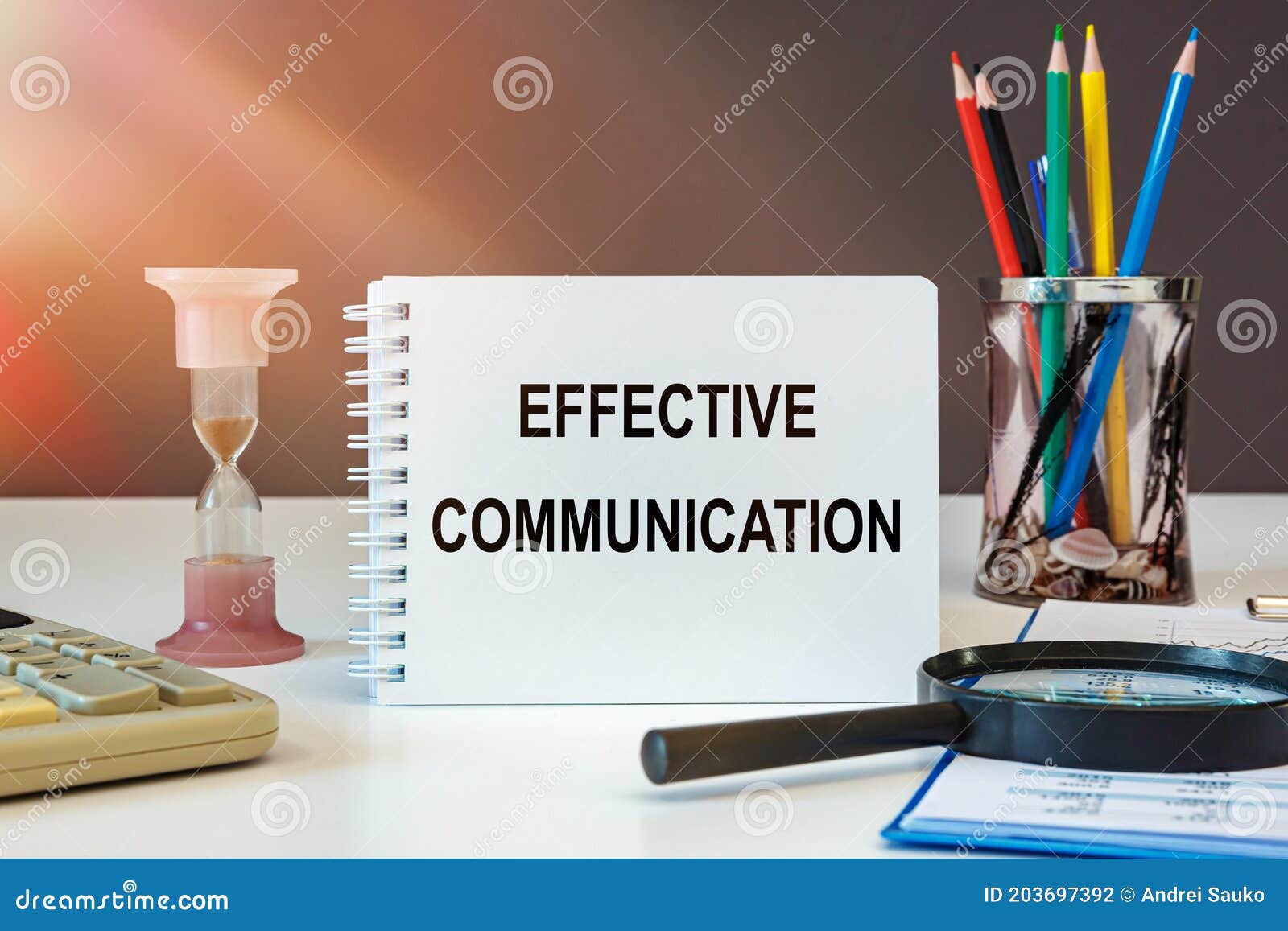 Effective Communication is Written on a Notepad on an Office Desk Stock ...