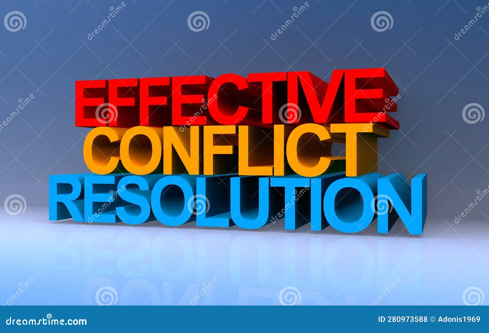 Effective Conflict Resolution on Blue Stock Illustration - Illustration ...