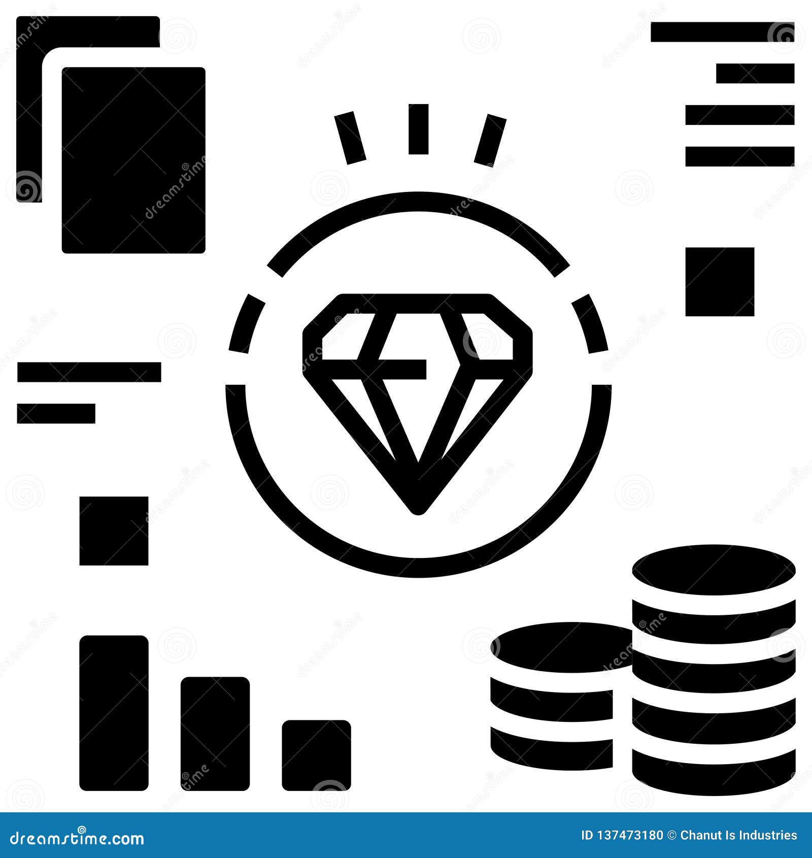 Effective Data Solid Illustration Stock Vector - Illustration of ...