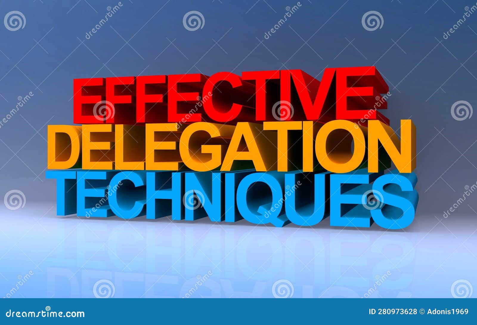 Effective Delegation Techniques on Blue Stock Illustration ...
