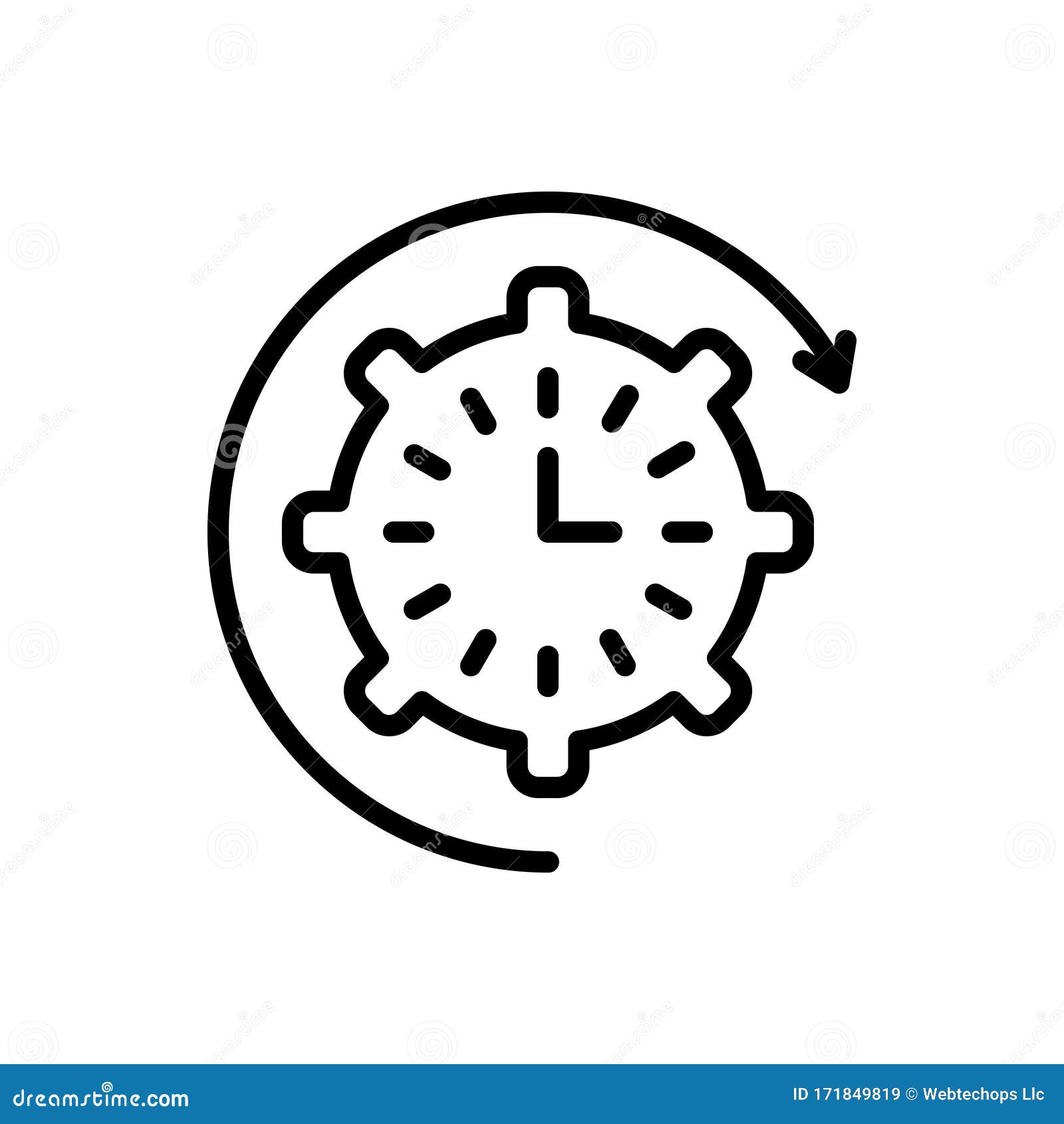 Black Line Icon for Effective, Effectual and Powerful Stock Vector ...