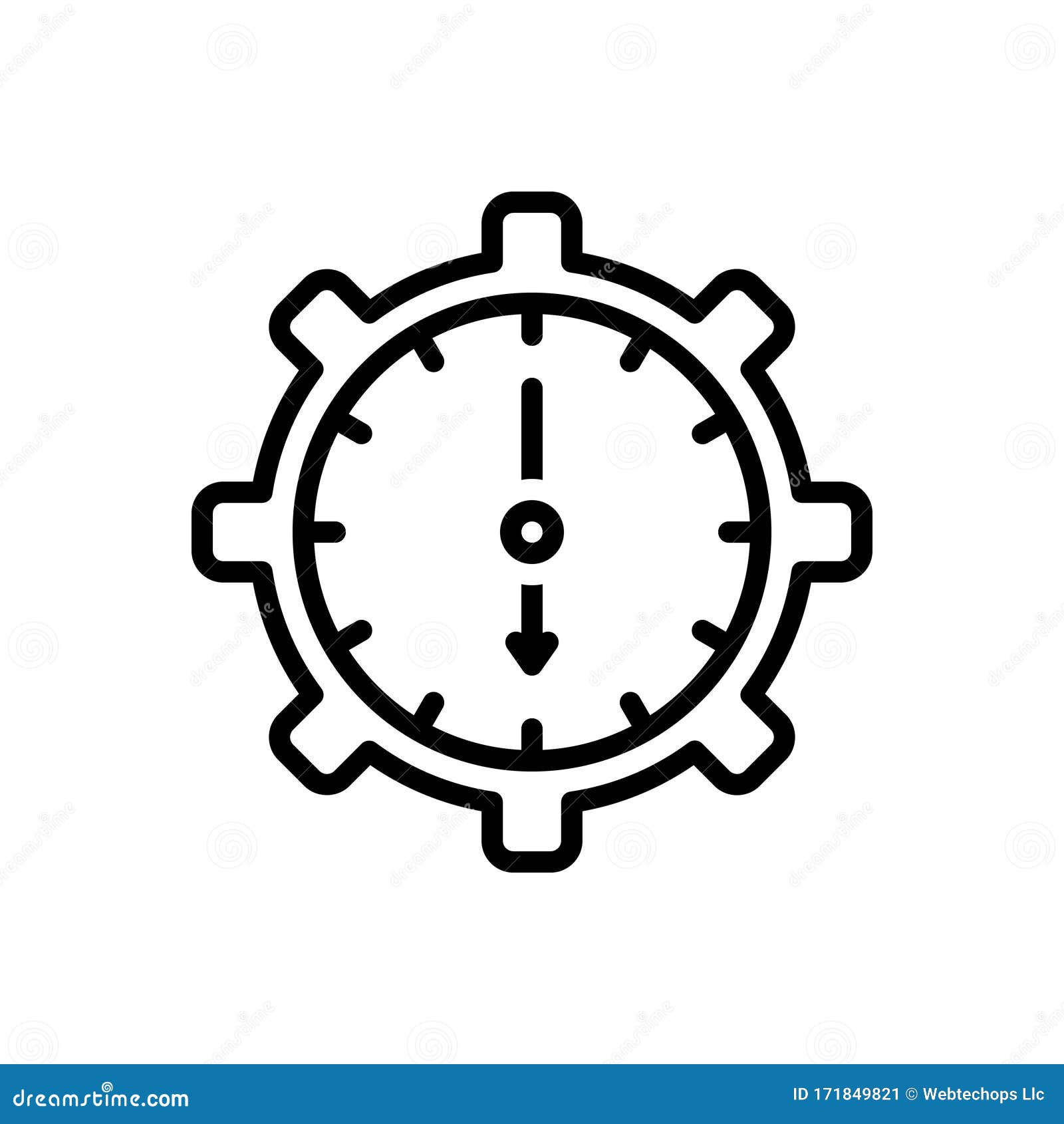 Black Line Icon for Effective, Effectual and Powerful Stock Vector ...