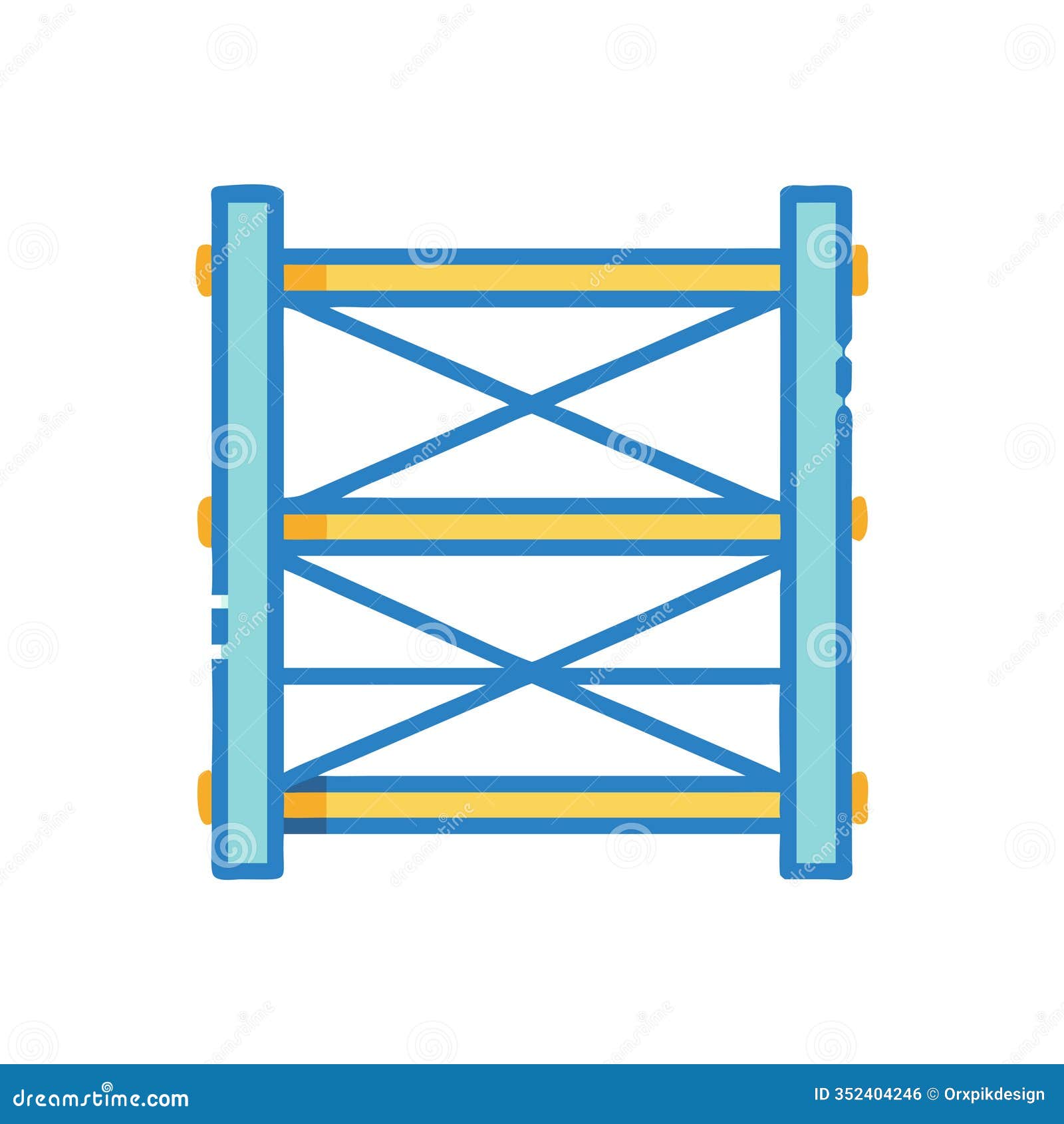 Icon of Scaffold for Worker Safety Stock Illustration - Illustration of ...