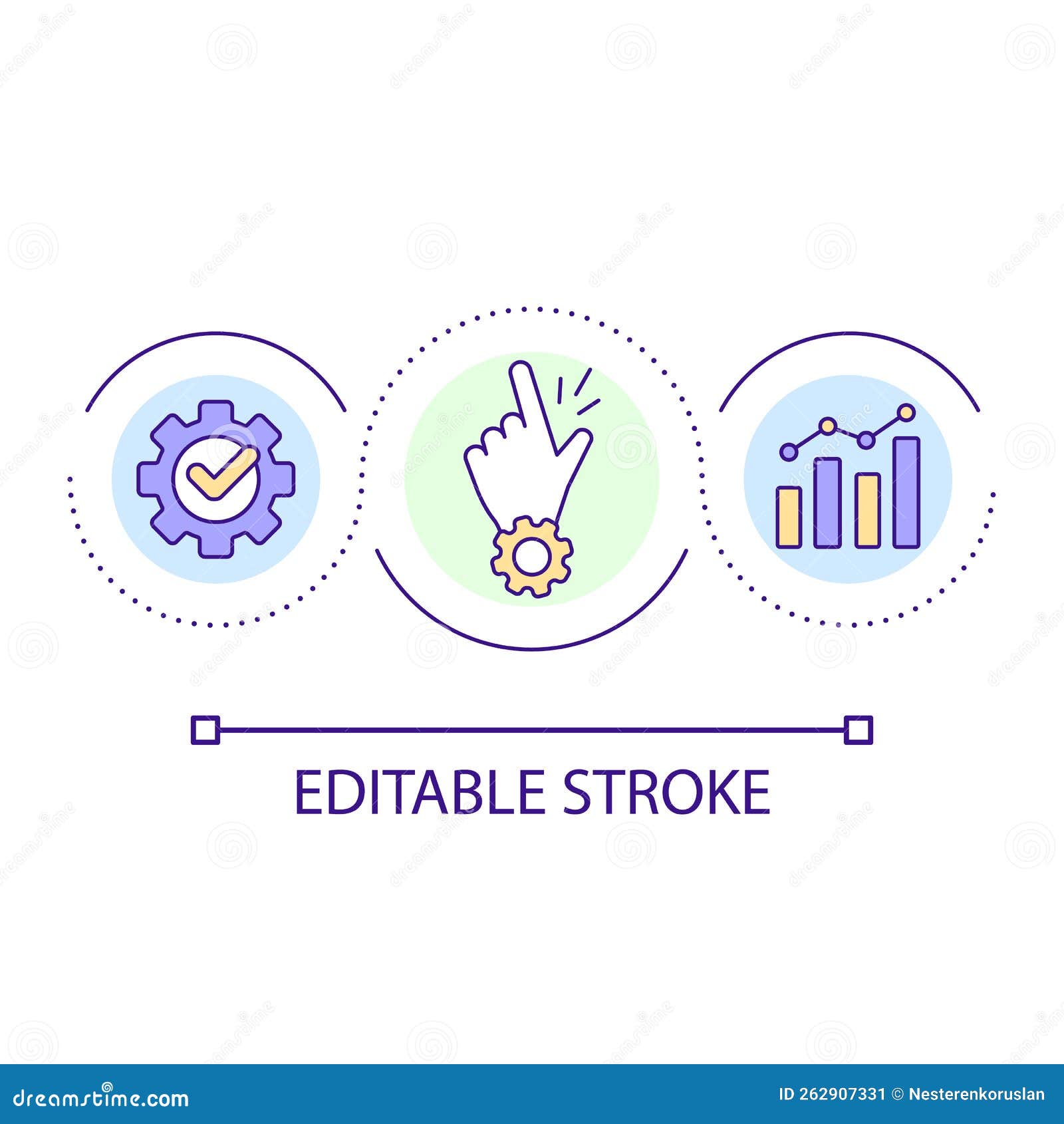 Effective Key Performance Indicators Loop Concept Icon Stock Vector ...