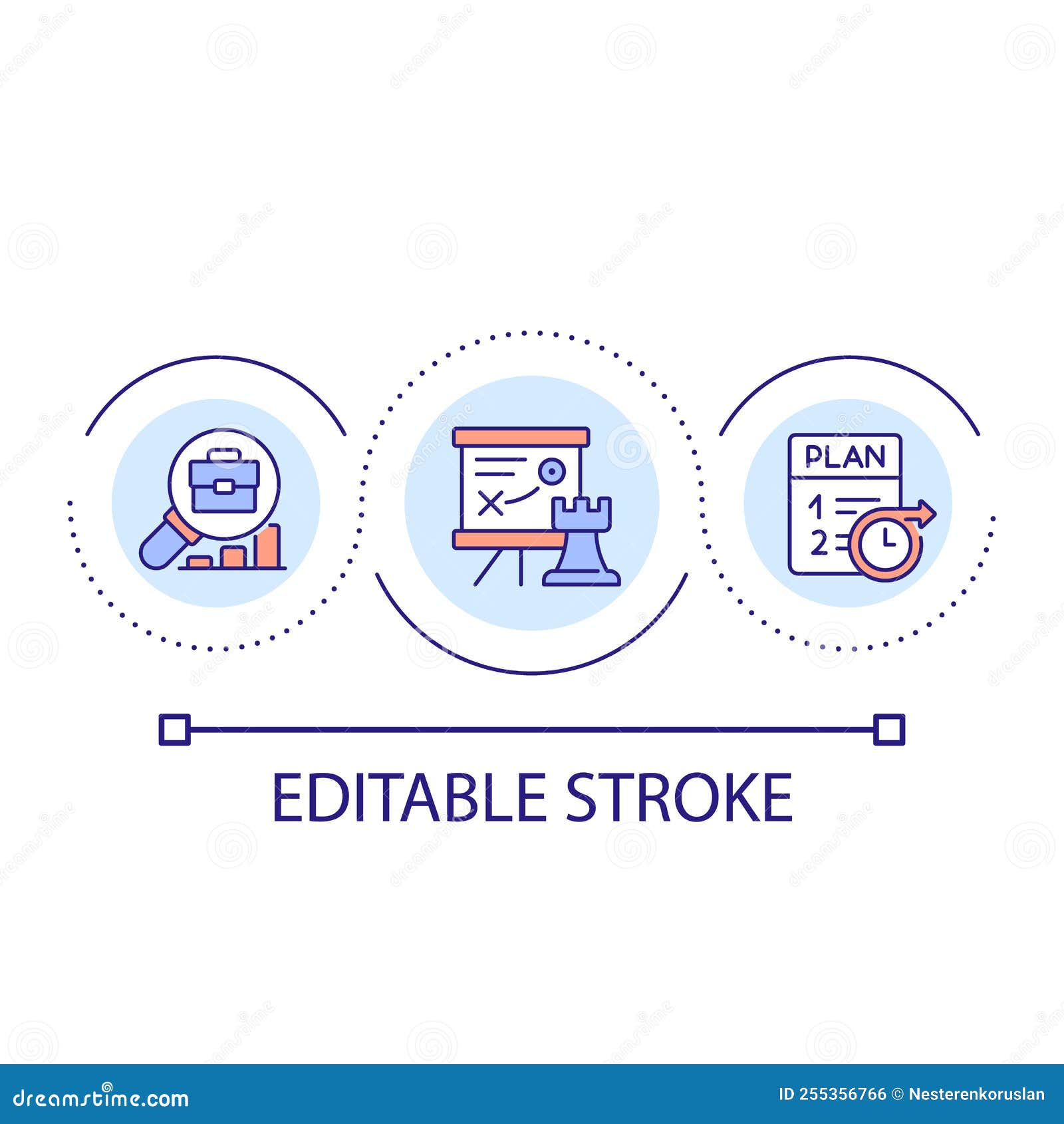Effective Long Term Corporate Strategy Loop Concept Icon Stock Vector ...