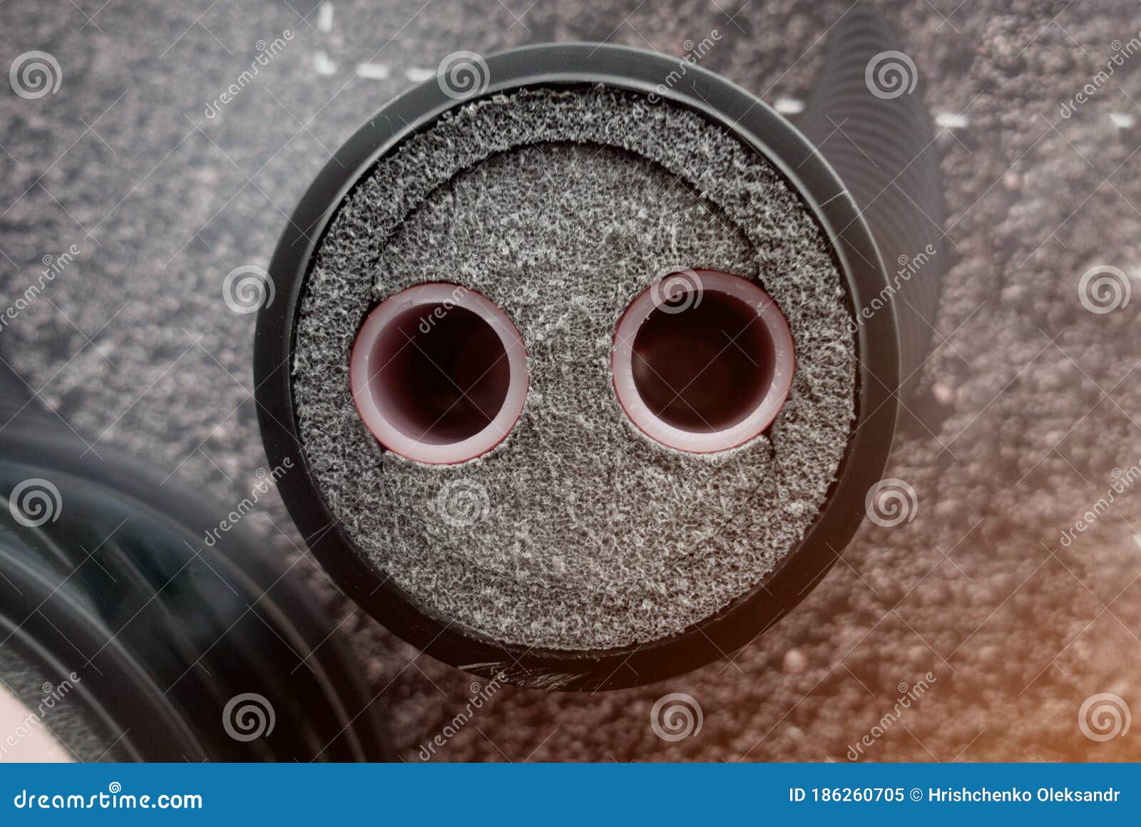 Effective Pipe Insulation. Long-term Thermal Insulation Sample Stock ...