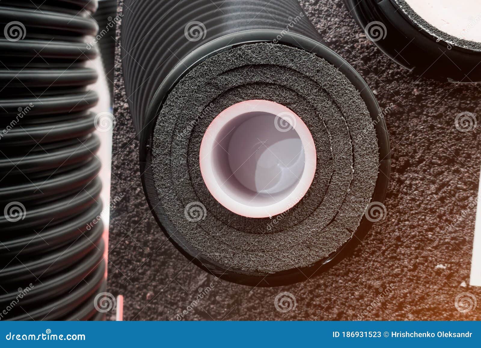 Effective Pipe Insulation. Long-term Thermal Insulation Sample Royalty ...