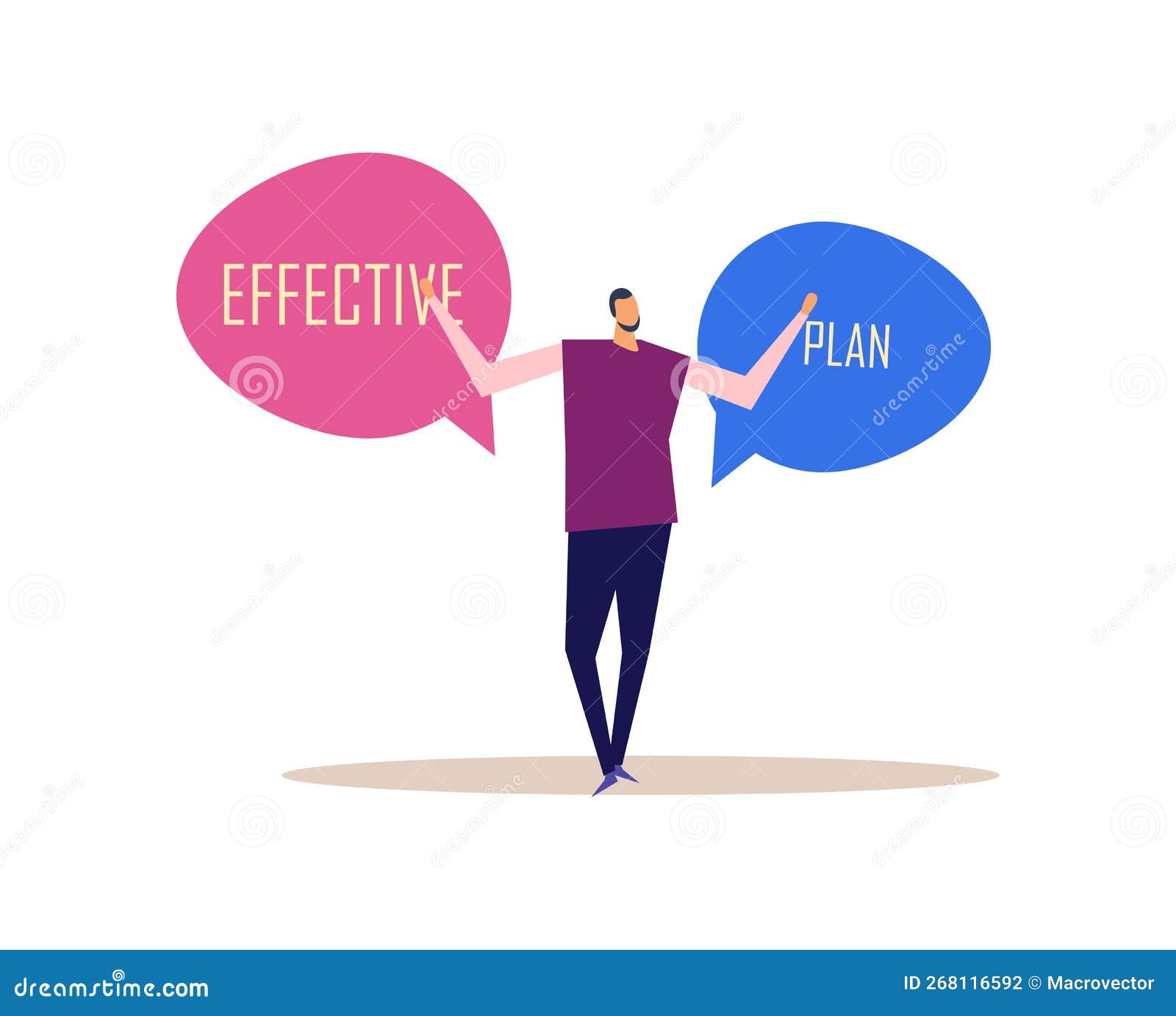 Effective Plan Management Composition Stock Vector - Illustration of ...