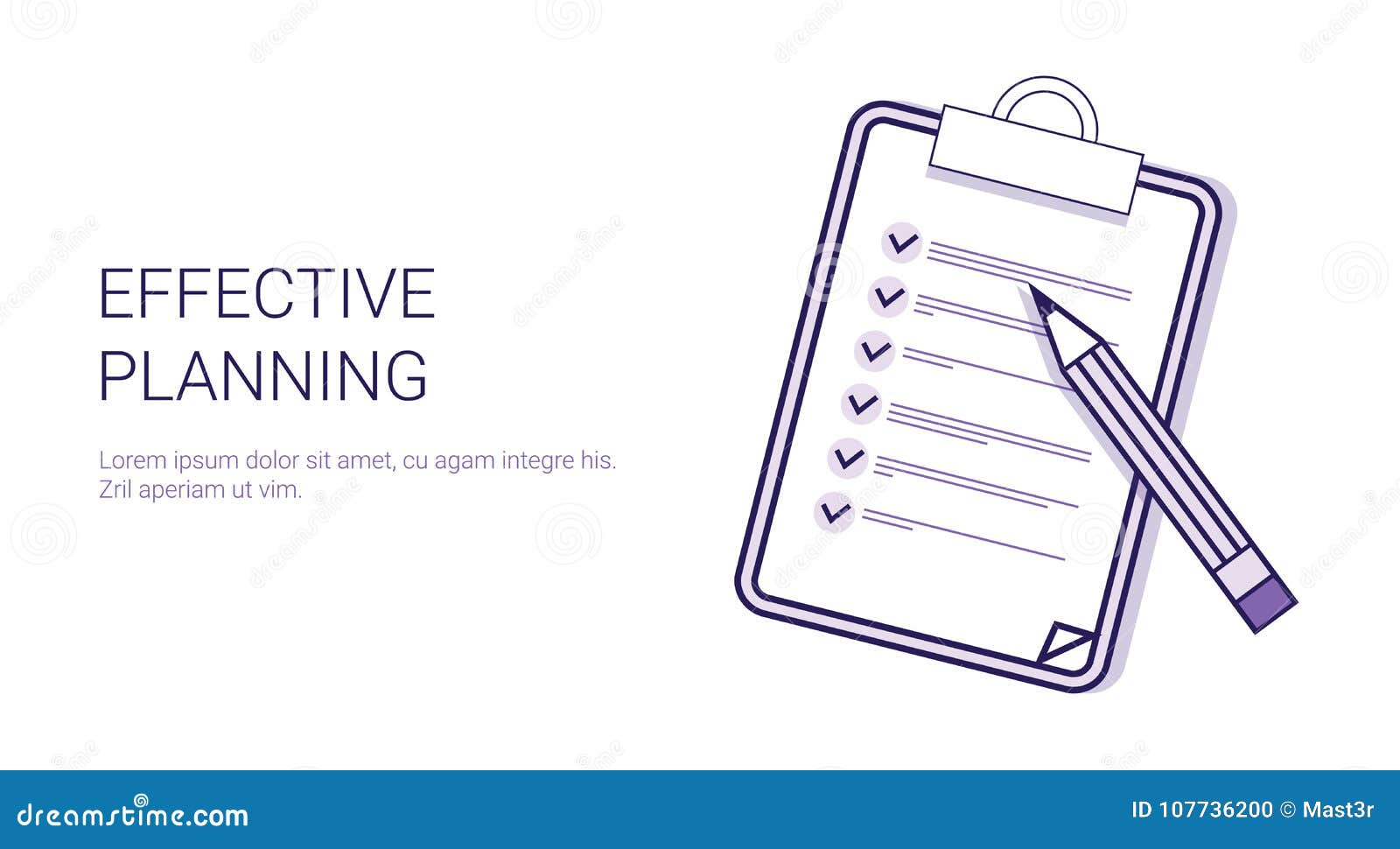 Effective Planning Concept Time Management Template Web Banner with ...