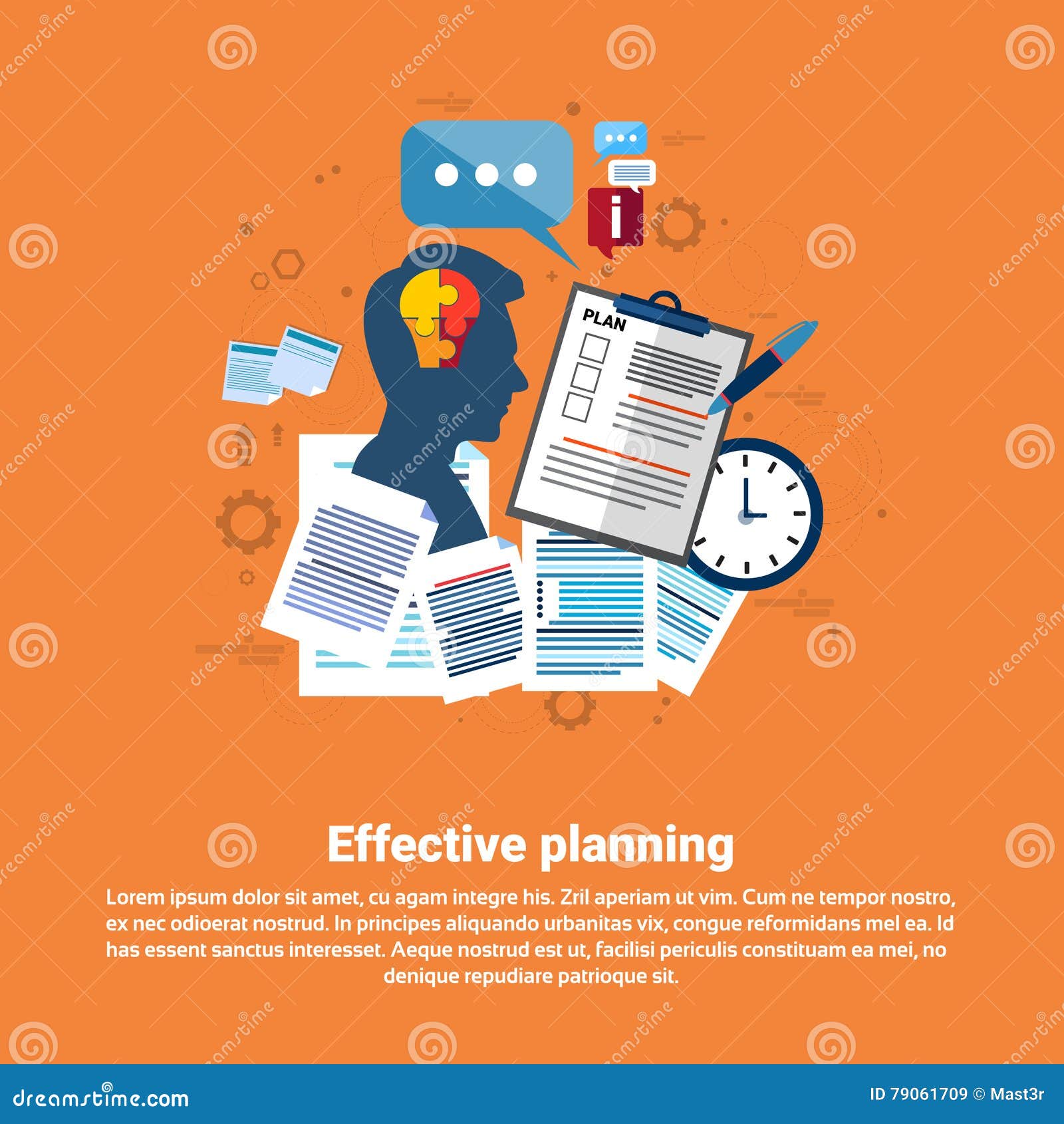 Effective Planning Strategy Business Web Banner Stock Vector ...