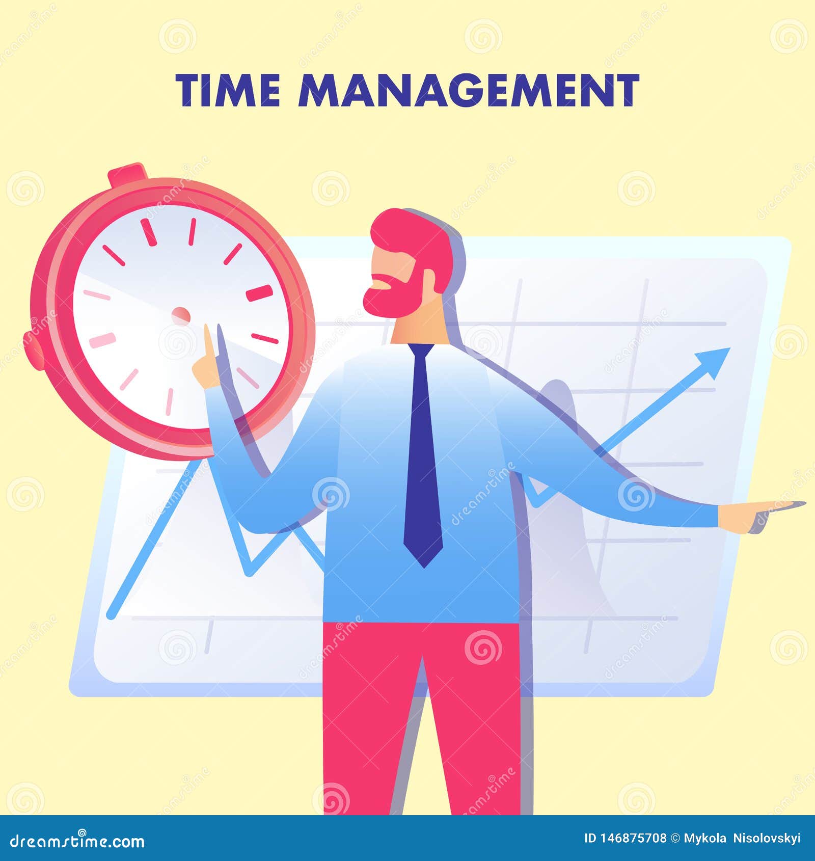 Effective Planning, Time Management Illustration Stock Vector ...