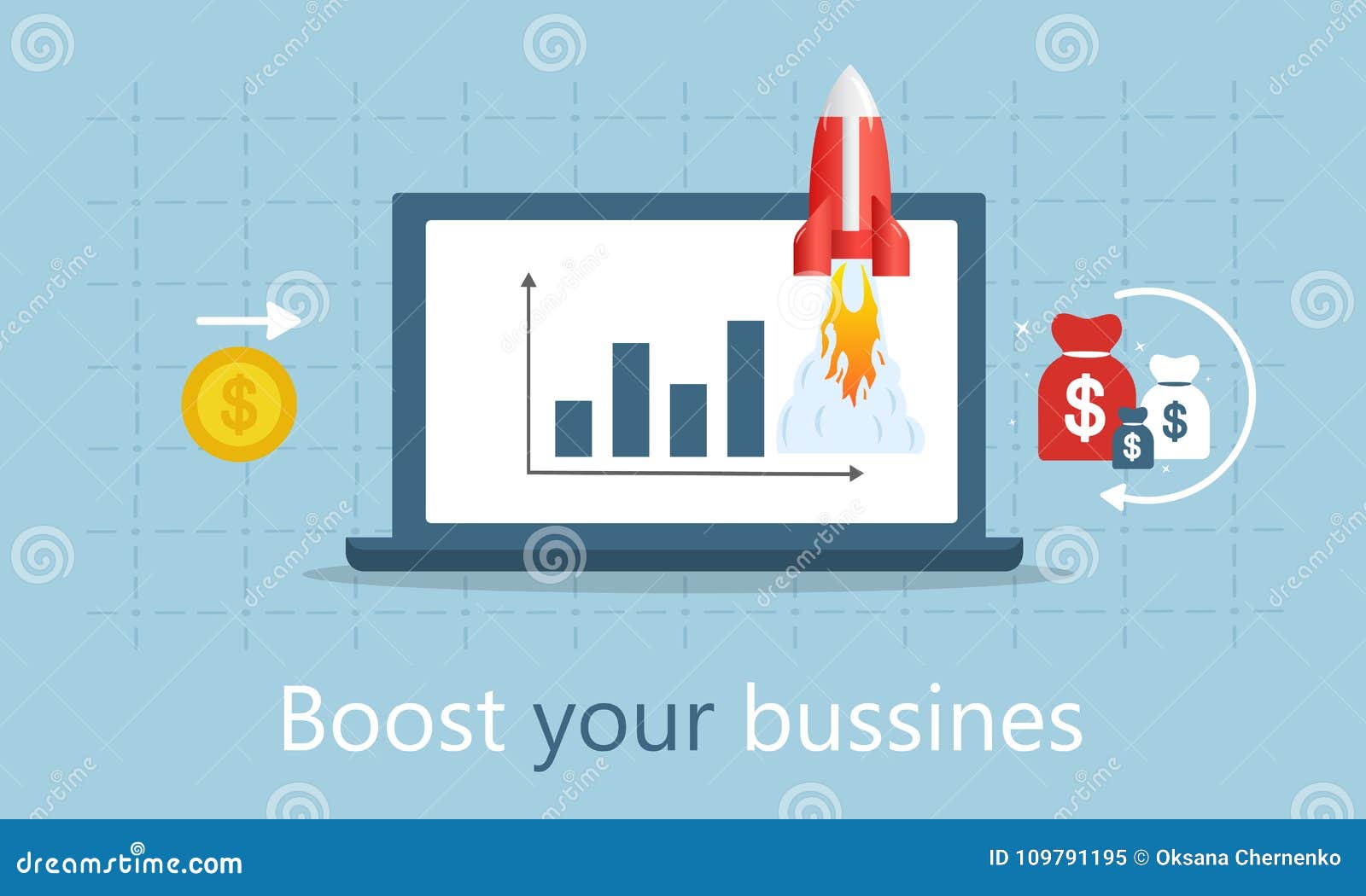 Effective Promotion. Turbo SEO Boost. Flat Vector Illustration Stock ...