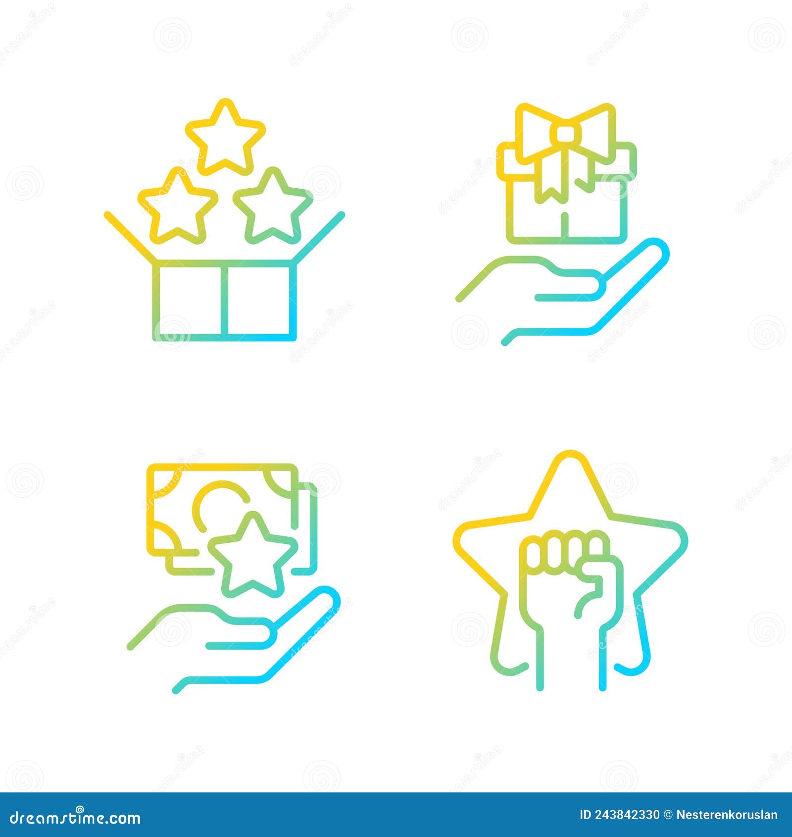 Effective Sales Strategy Gradient Linear Vector Icons Set Stock Vector ...