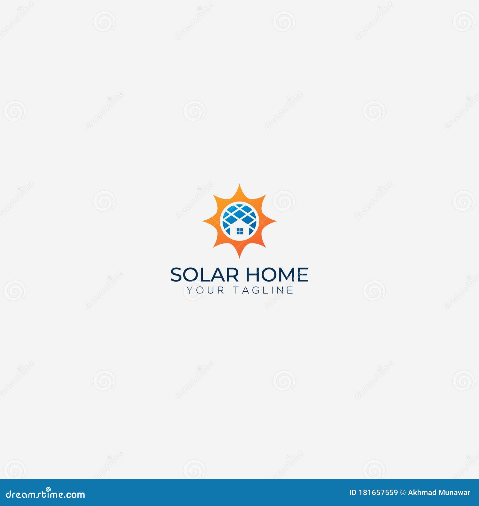 Effective Solar Home Logo Design Stock Vector - Illustration of solar ...