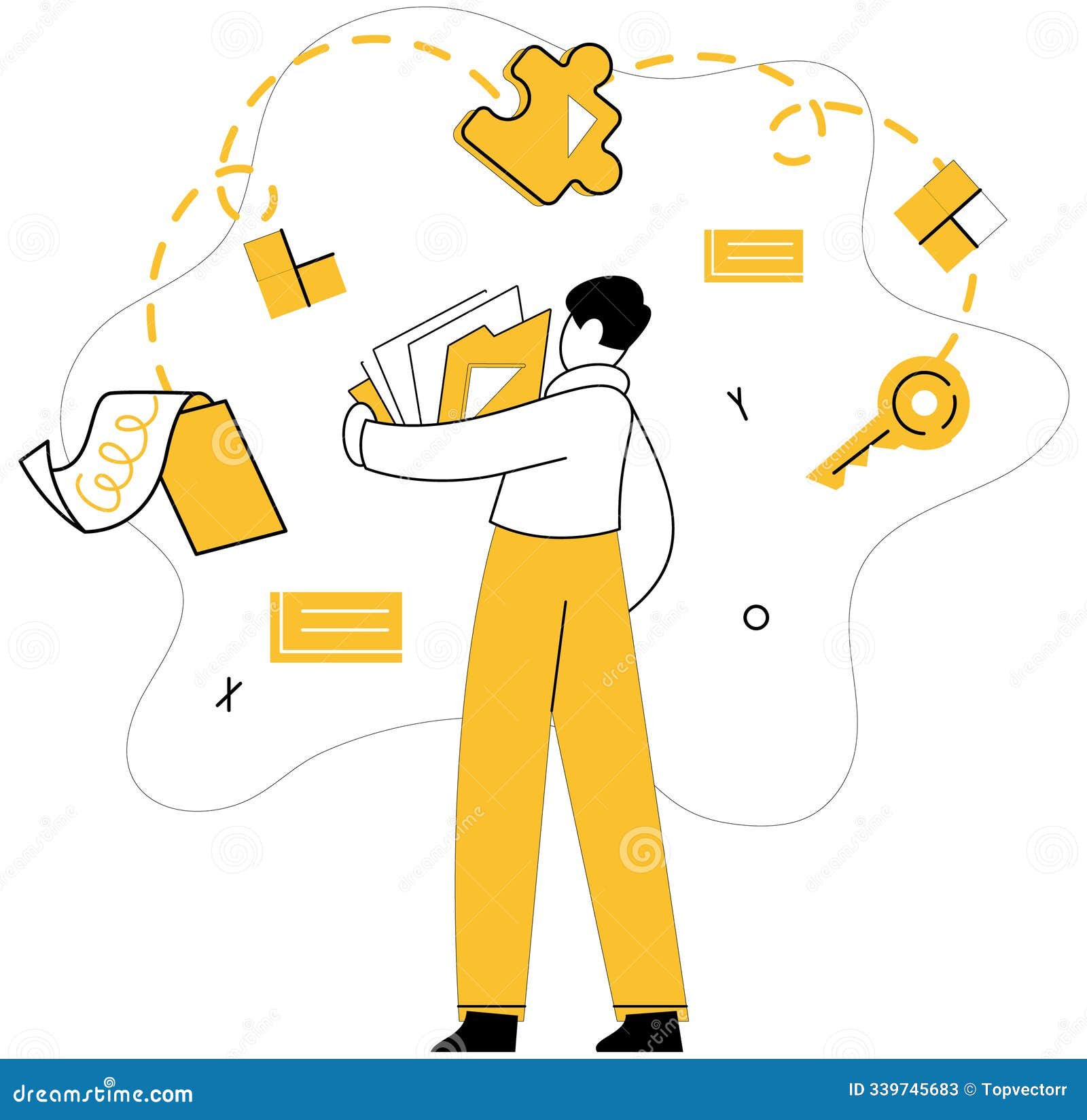 Effective Strategies in Project Management with Visual Elements Stock ...