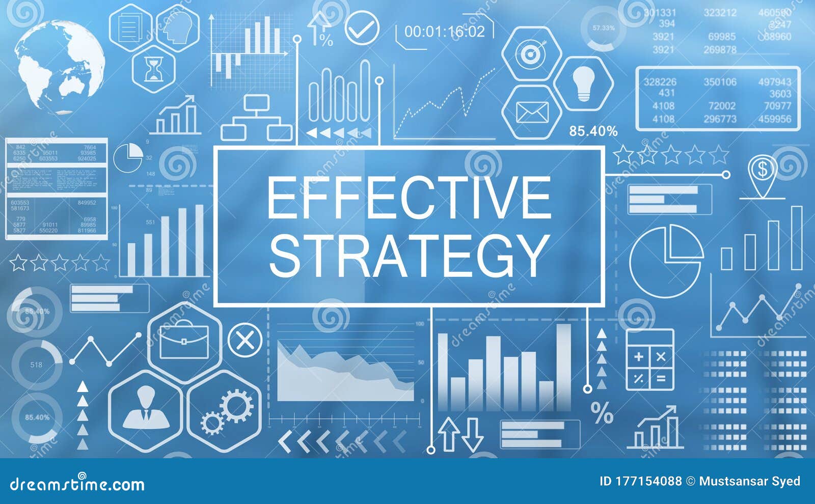 Effective Strategy, Animated Typography Stock Illustration ...