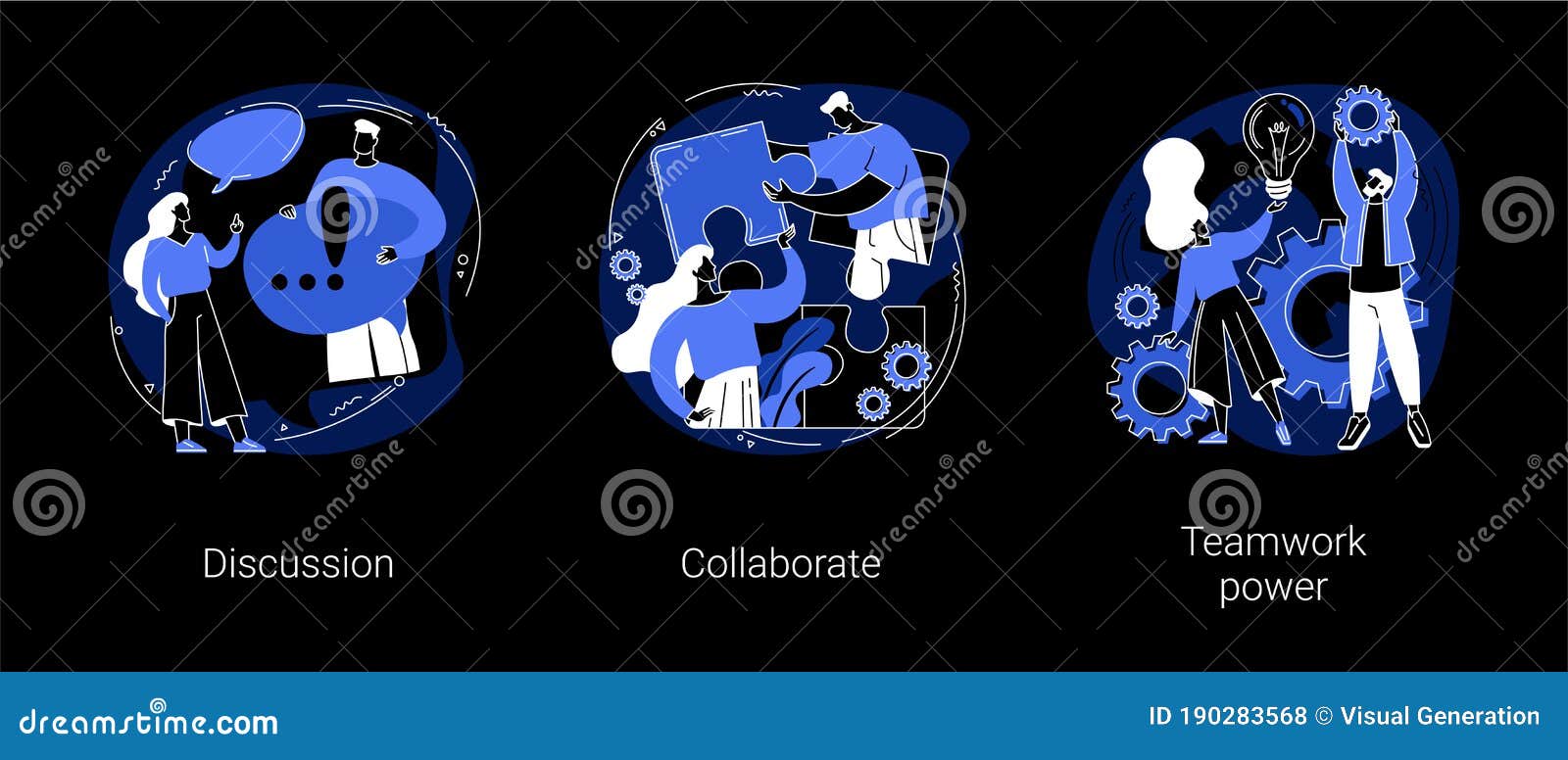 Effective Team-working Abstract Concept Vector Illustrations. Stock ...