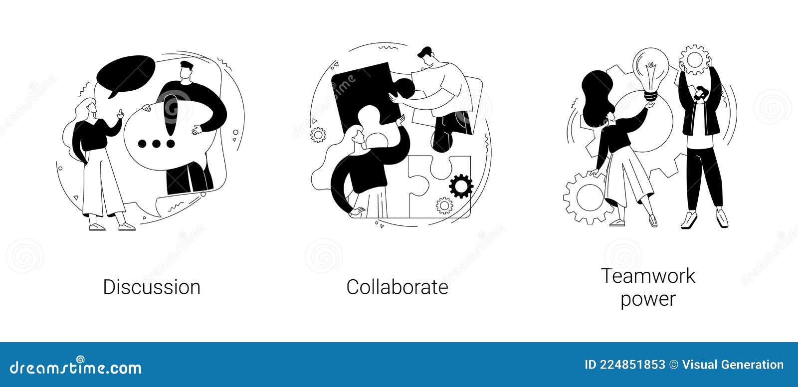 Effective Team-working Abstract Concept Vector Illustrations. Stock ...