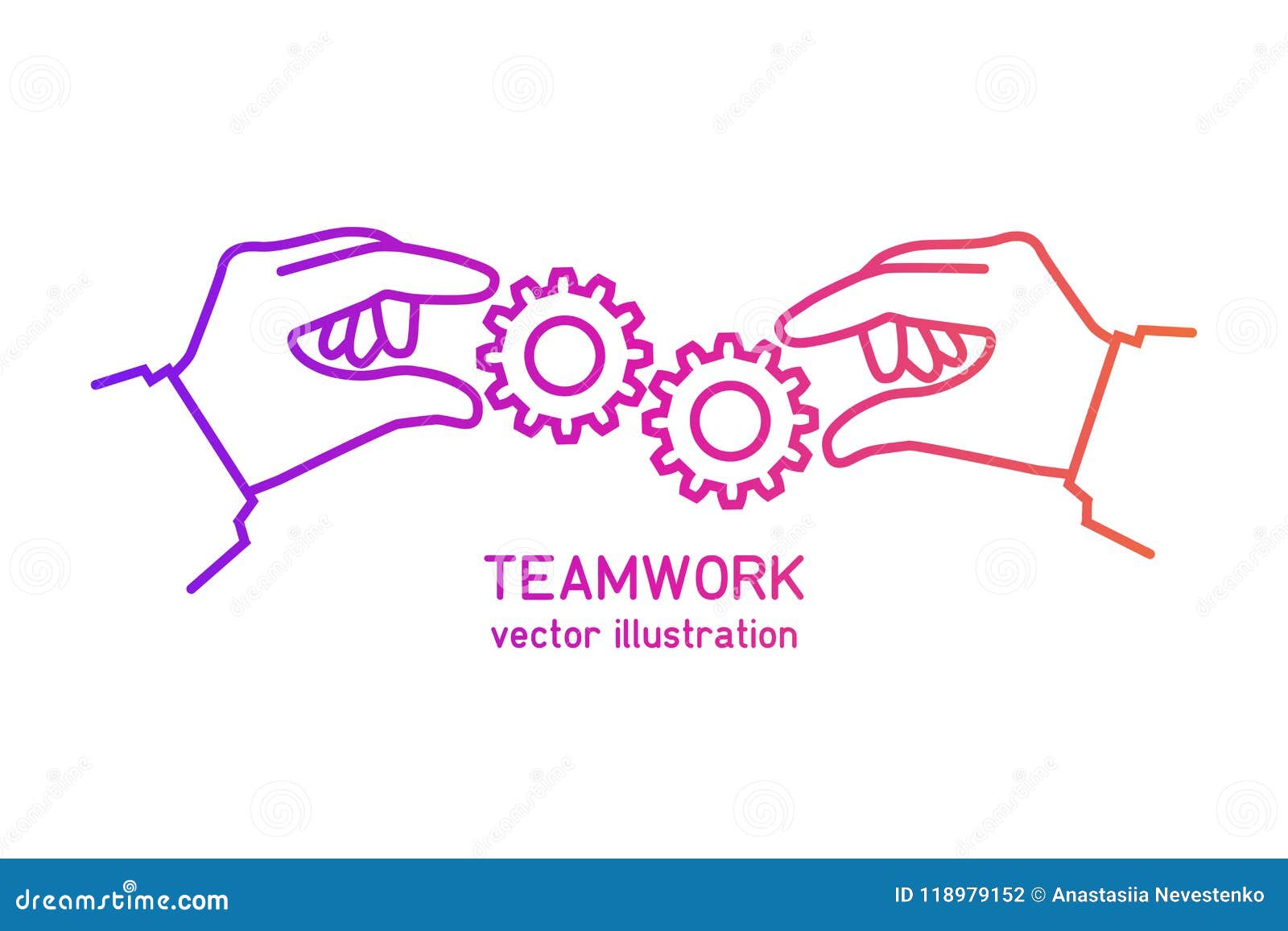 Effective teamwork concept stock vector. Illustration of engineering ...