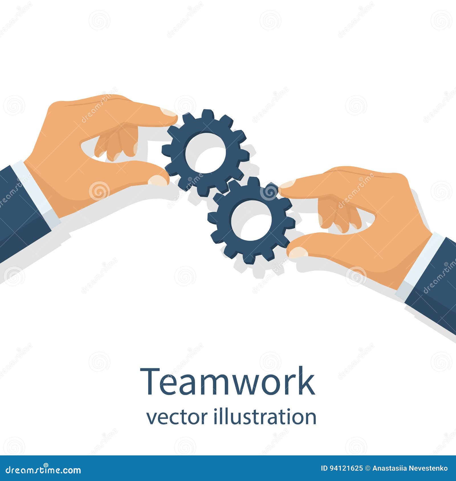 Effective Teamwork Concept. Stock Vector - Illustration of creative ...