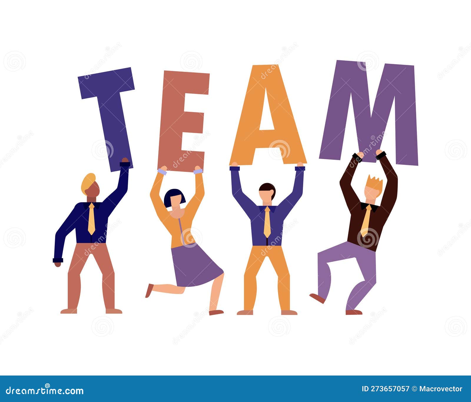 Effective Teamwork Concept stock vector. Illustration of challenge ...