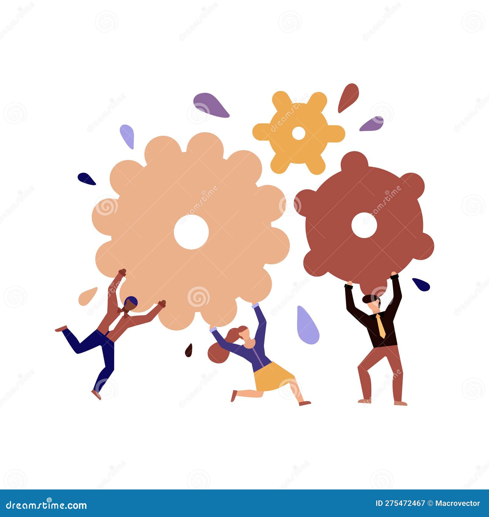 Effective Teamwork Concept stock vector. Illustration of people - 275472467