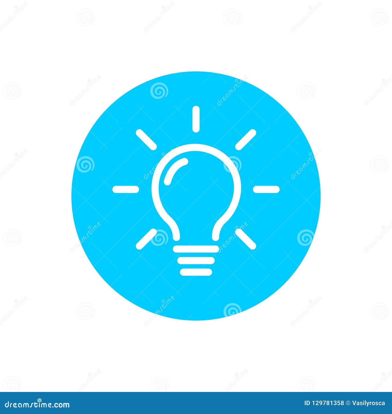 Effective Thinking Concept Solution Bulb Icon with Innovation Idea ...