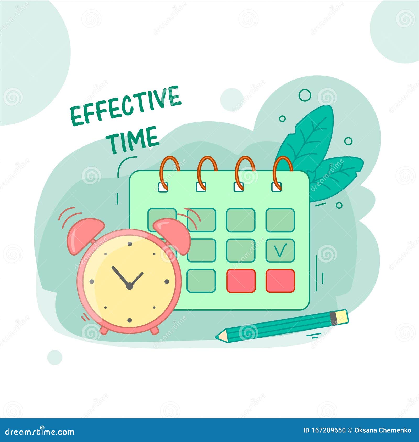 Effective time management stock vector. Illustration of creative ...