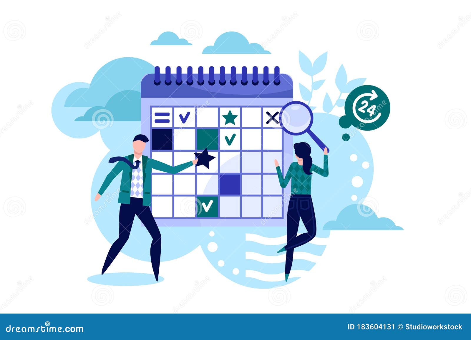 Effective Time Management. Deadline and Schedule Stock Vector ...