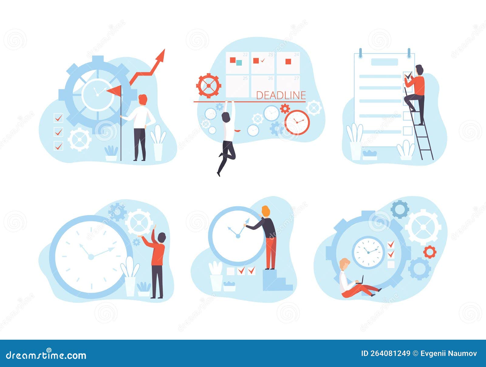 Effective Time Management with Man Organizing Time on Clock and ...