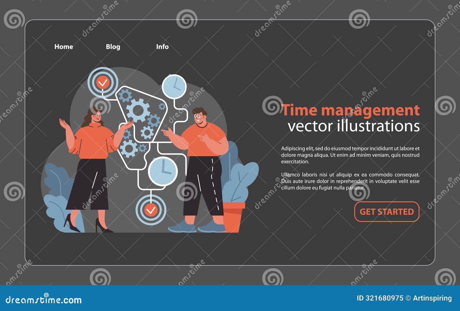 Effective Time Management Strategies Set Stock Vector - Illustration of ...