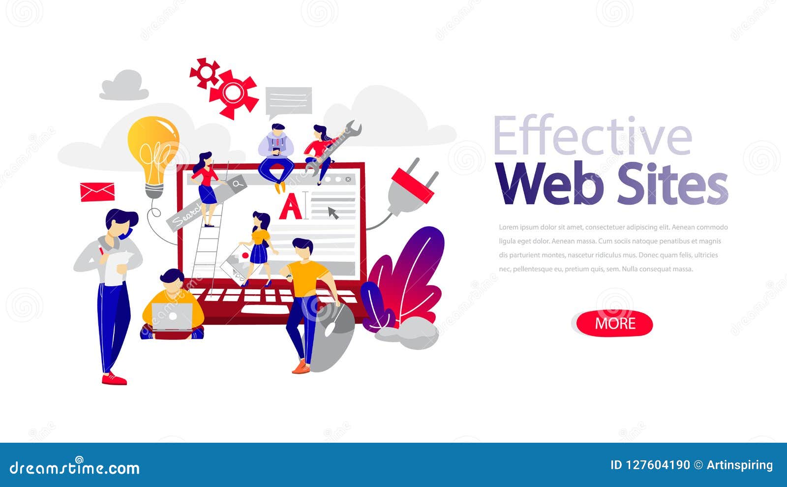 Effective Website Banner Template for Web Page Stock Vector ...